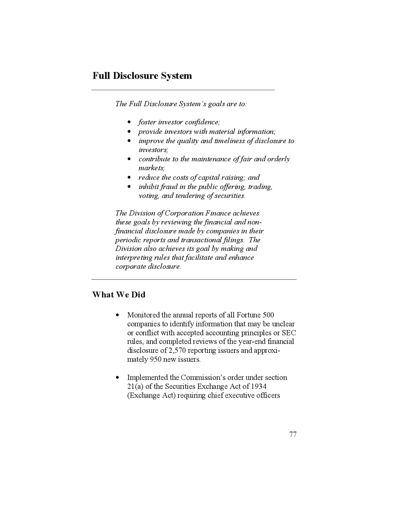 Full Disclosure System: Investor Confidence and Transparency | Slides ...