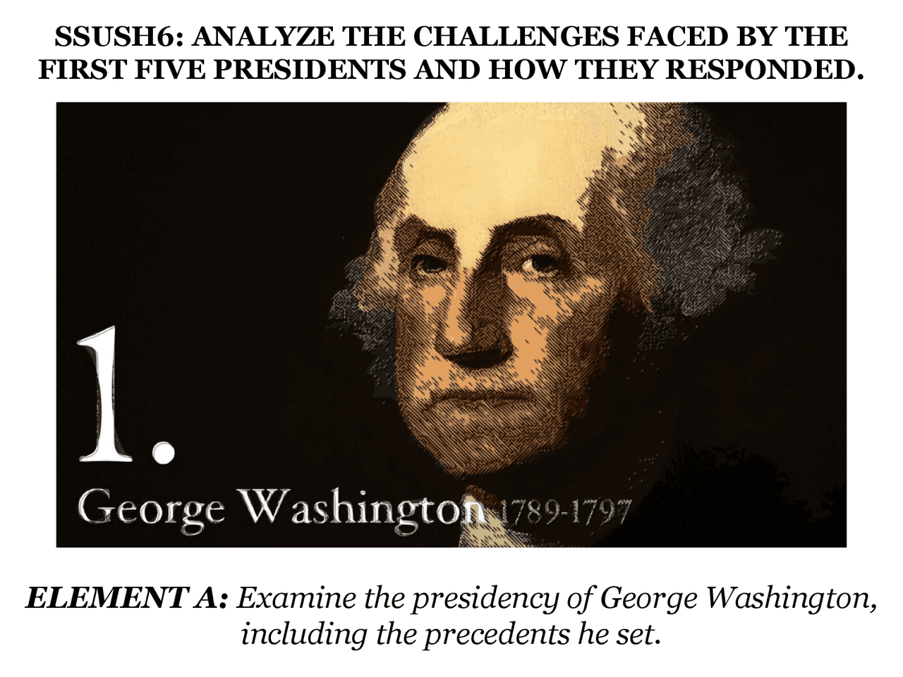 Examine the presidency of George Washington, including the ...