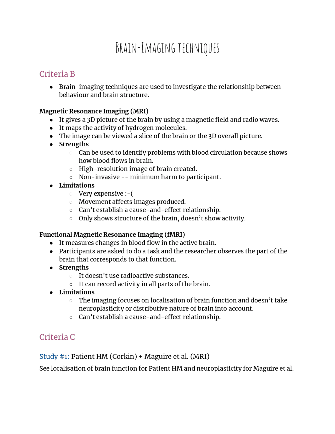 Brain-Imaging techniques | Study notes Magnetic Resonance Imaging (MRI ...