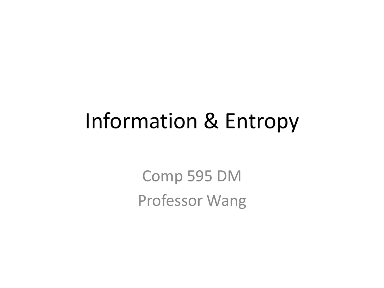Information & Entropy | Summaries Computer Fundamentals | Docsity