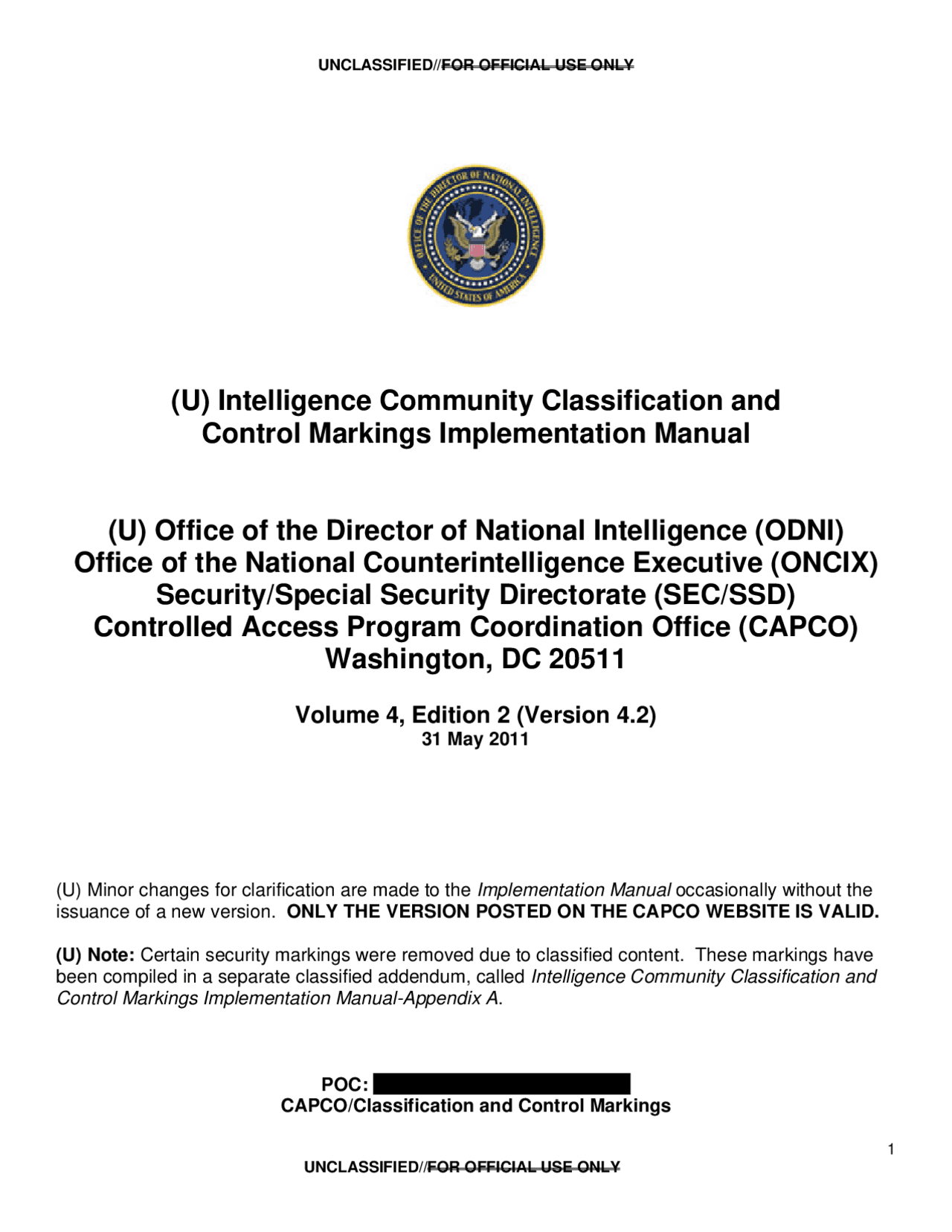 (U) Intelligence Community Classification and | Summaries German | Docsity