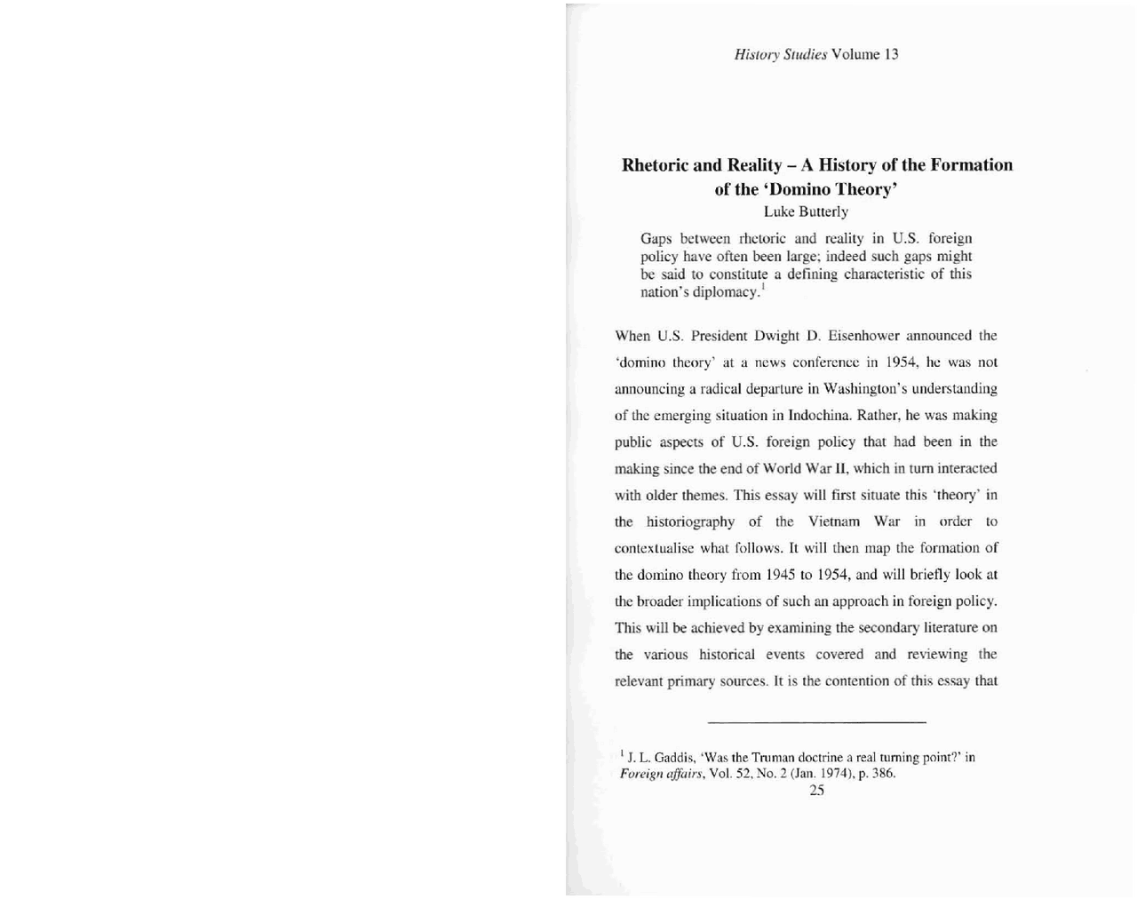 A History of the Formation of the 'Domino Theory' | Lecture notes ...