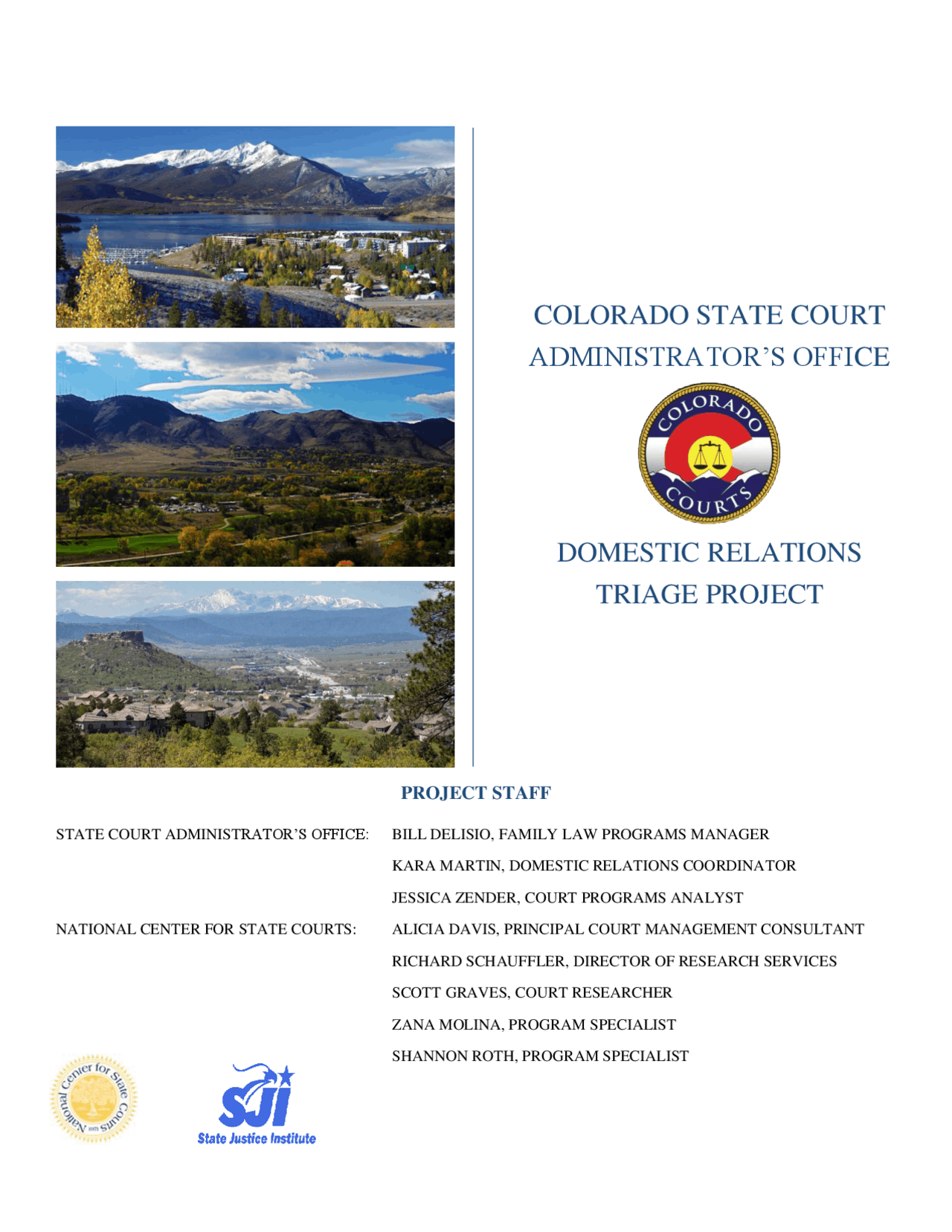 COLORADO STATE COURT ADMINISTRATOR'S OFFICE ... | Summaries ...