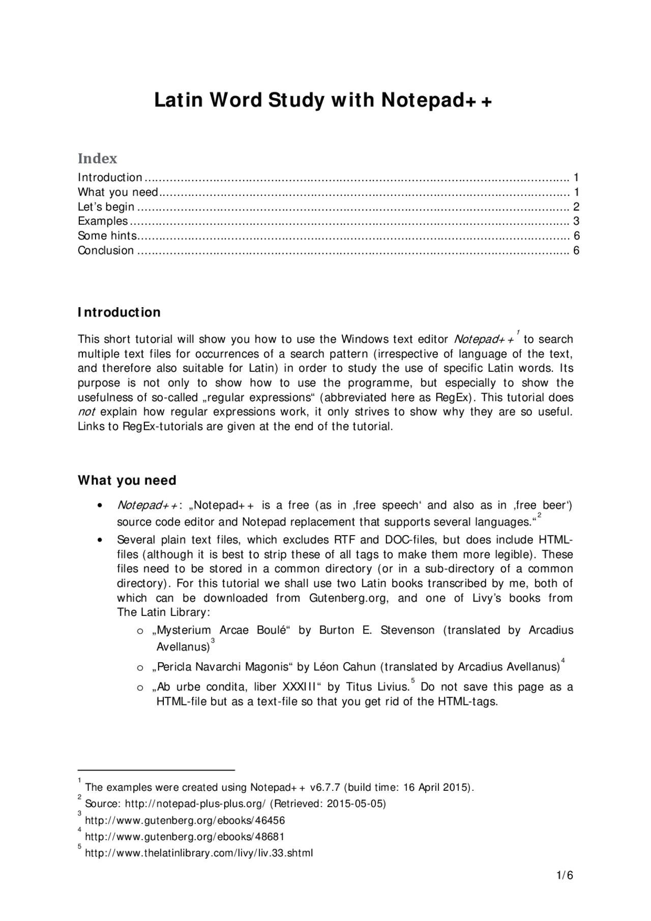 Latin Word Study with Notepad++ | Summaries Latin | Docsity