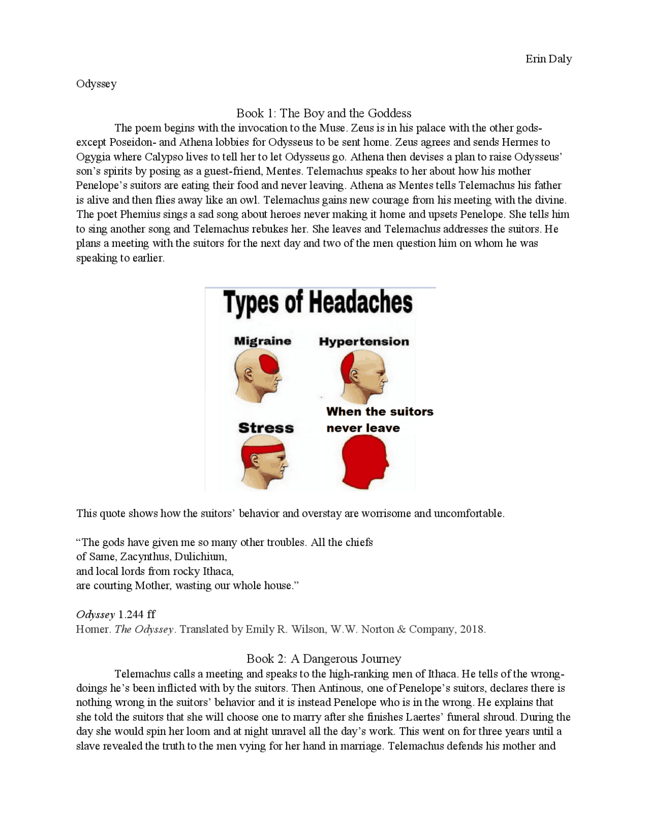 Erin Daly Mythomemology for the Odyssey | Summaries Literature | Docsity