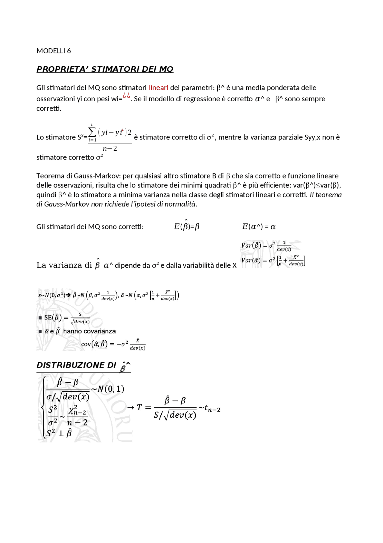 elementi base statistica | Appunti di Statistica | Docsity