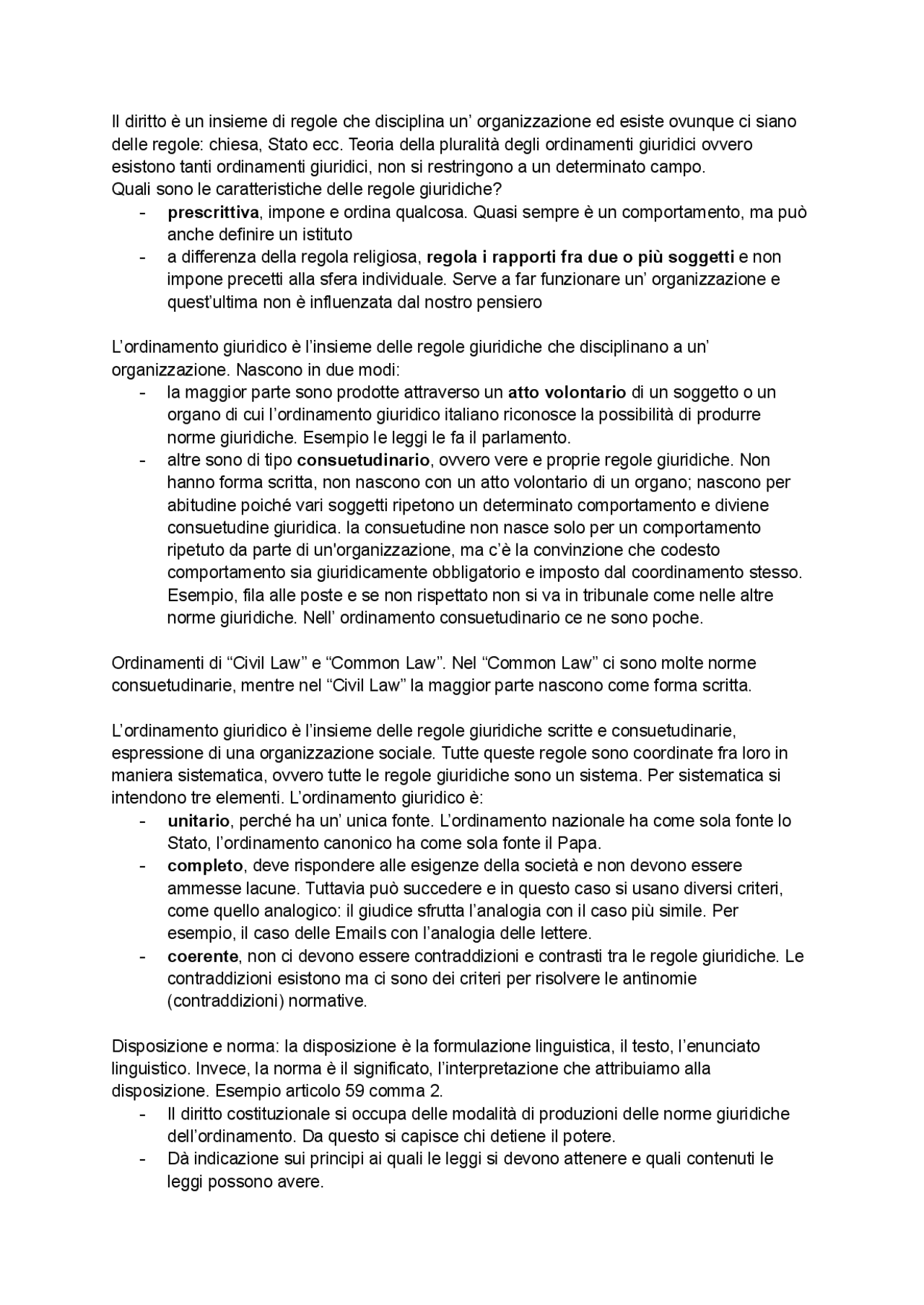 Appunti Di Tutte Le Lezioni Di Diritto Costituzionale Della Prof Ssa