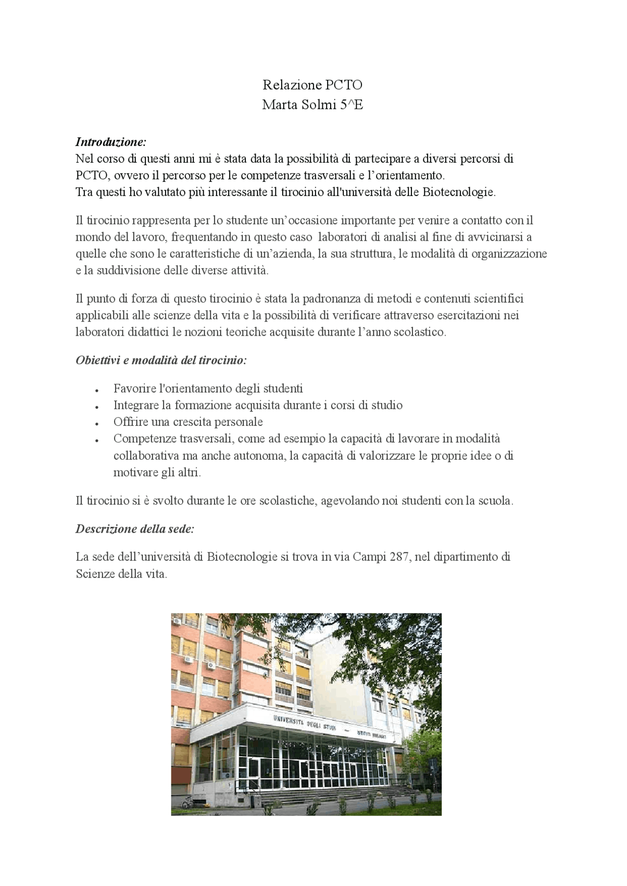 Relazione pcto (alternanza scuola lavoro) per esame di quinta superiore | Guide, Progetti e ...