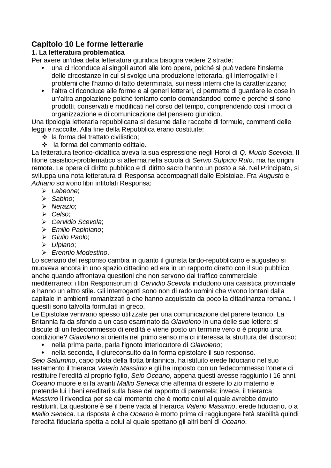 Storia del Diritto Romano riassunto personale | Schemi e mappe ...