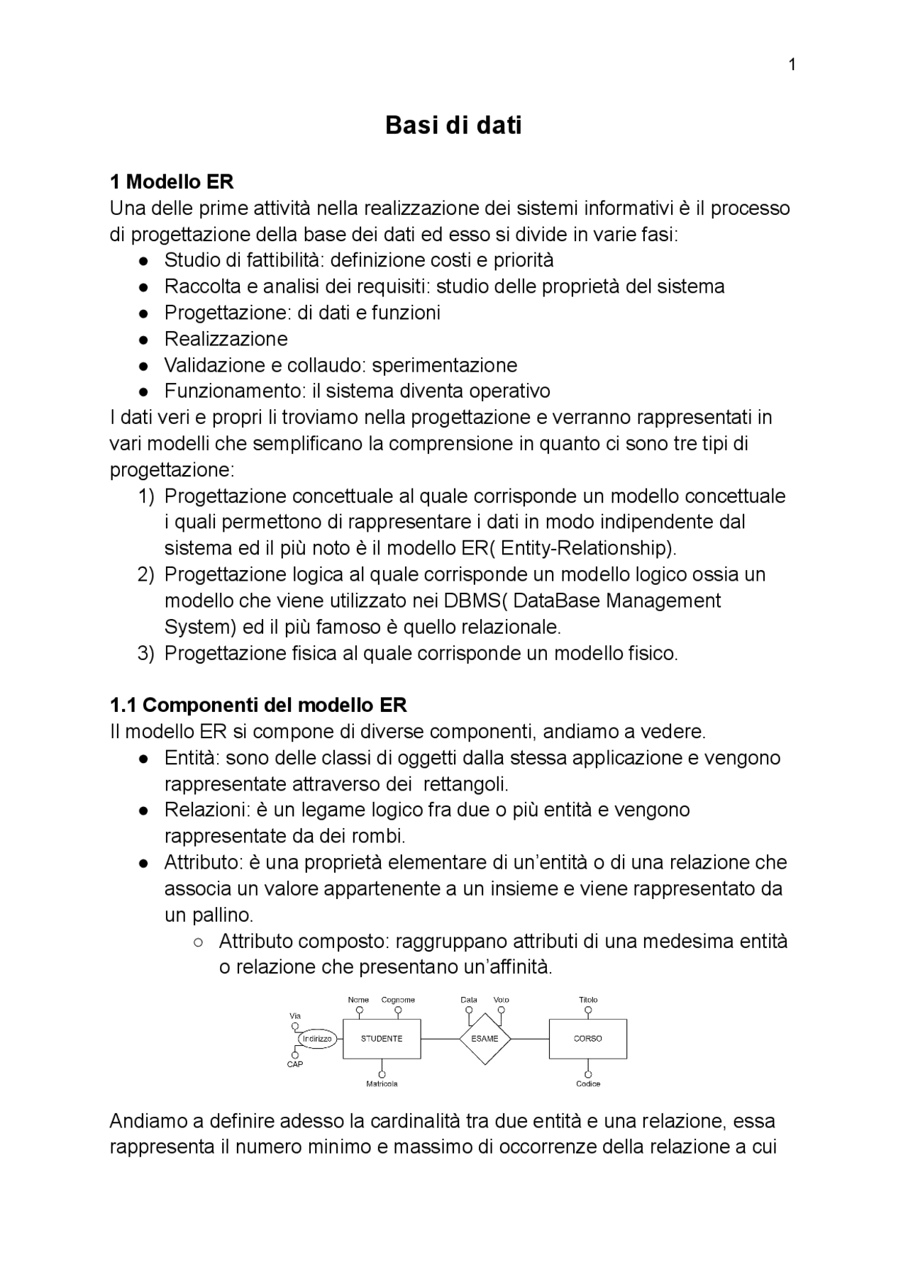 Appunti E Prove Desame Per Basi Di Dati Appunti Di Basi Di Dati