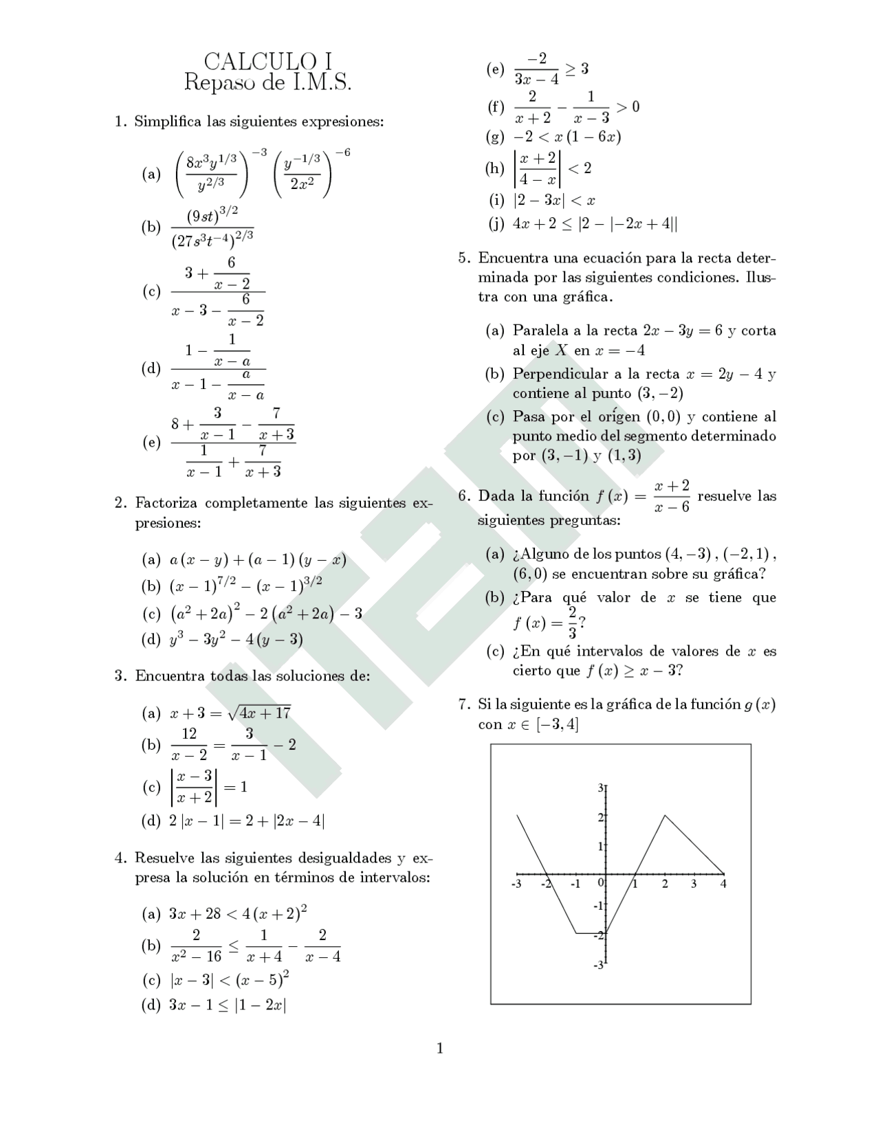 Ejercicios De Calculo Diferencial E Integral Ejercicios De