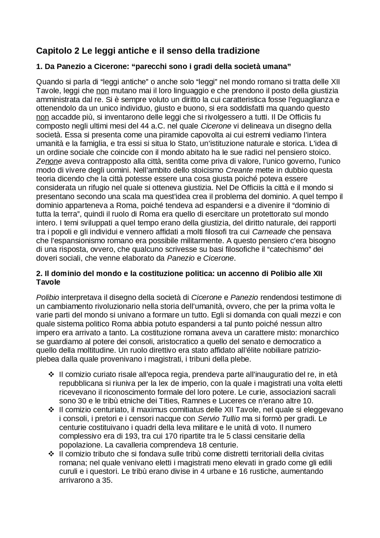 Storia del Diritto Romano riassunto 2 capitolo | Schemi e mappe ...