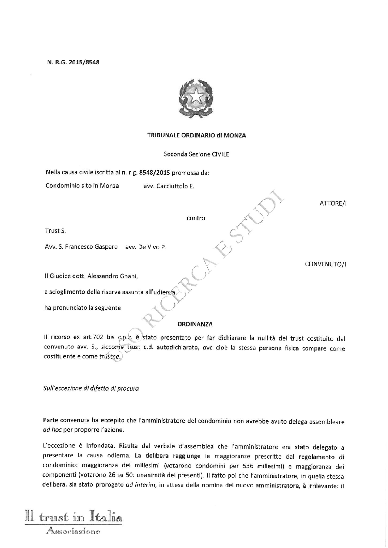 Esercizi Sul Trust E Diritto Civile Dispense Di Diritto Civile Docsity