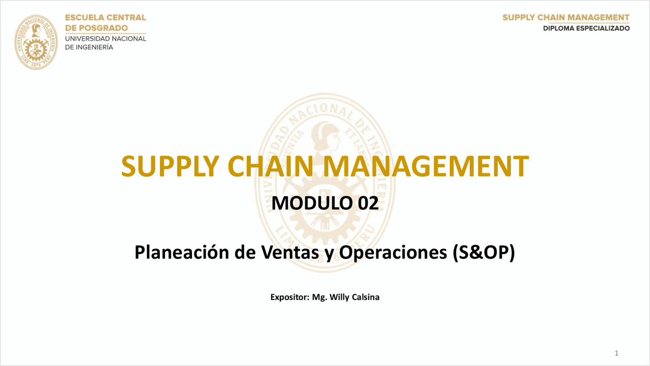 Planeacion De Ventas Y Operaciones Diapositivas De Logística Docsity