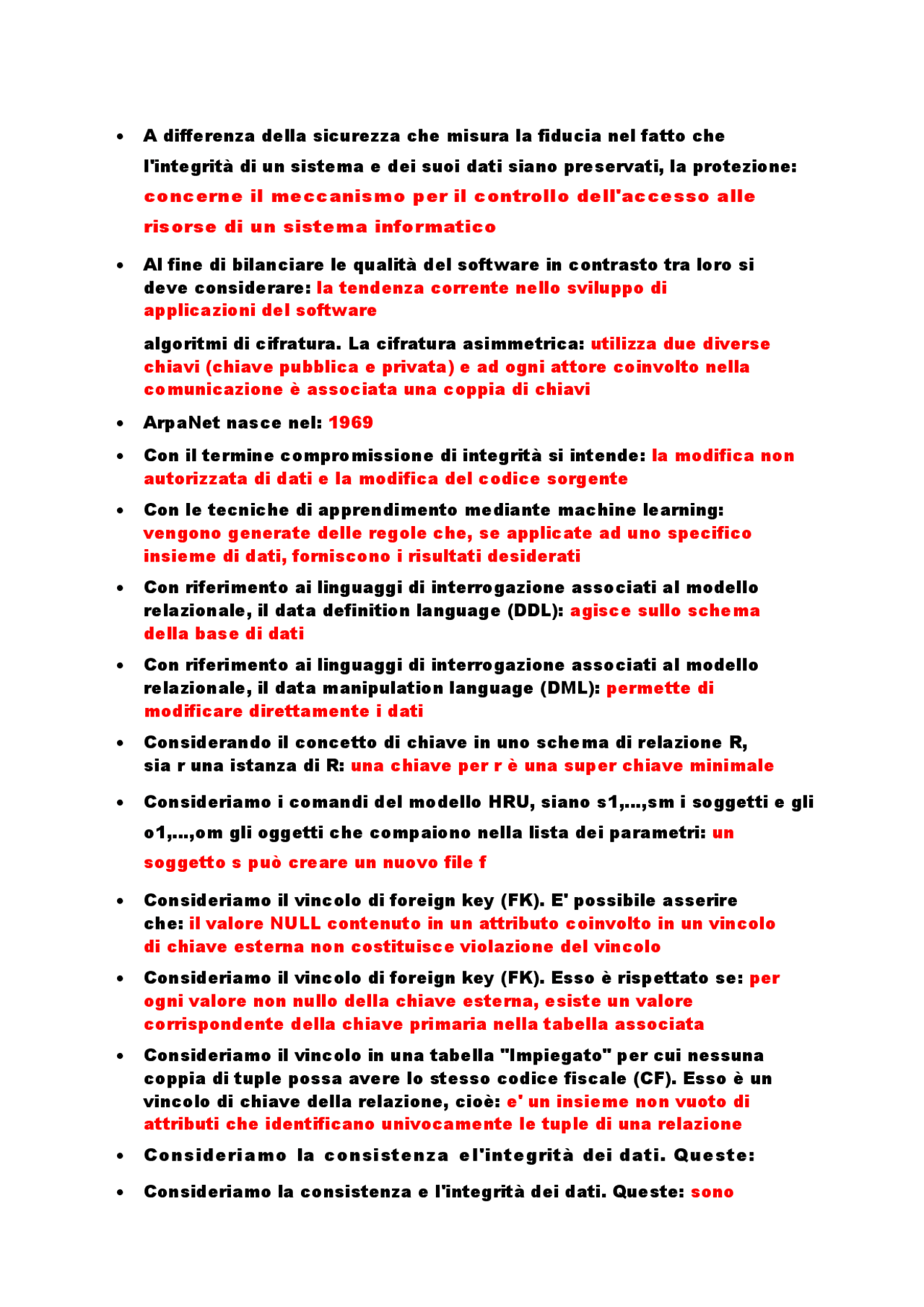 Domande d'esame prova di abilità informatica | Schemi e mappe concettuali di Elementi di ...