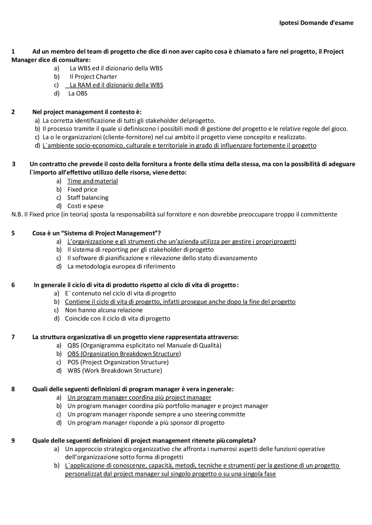 Simulazione test esame ISIPM | Test d'ammissione di Project Management ...
