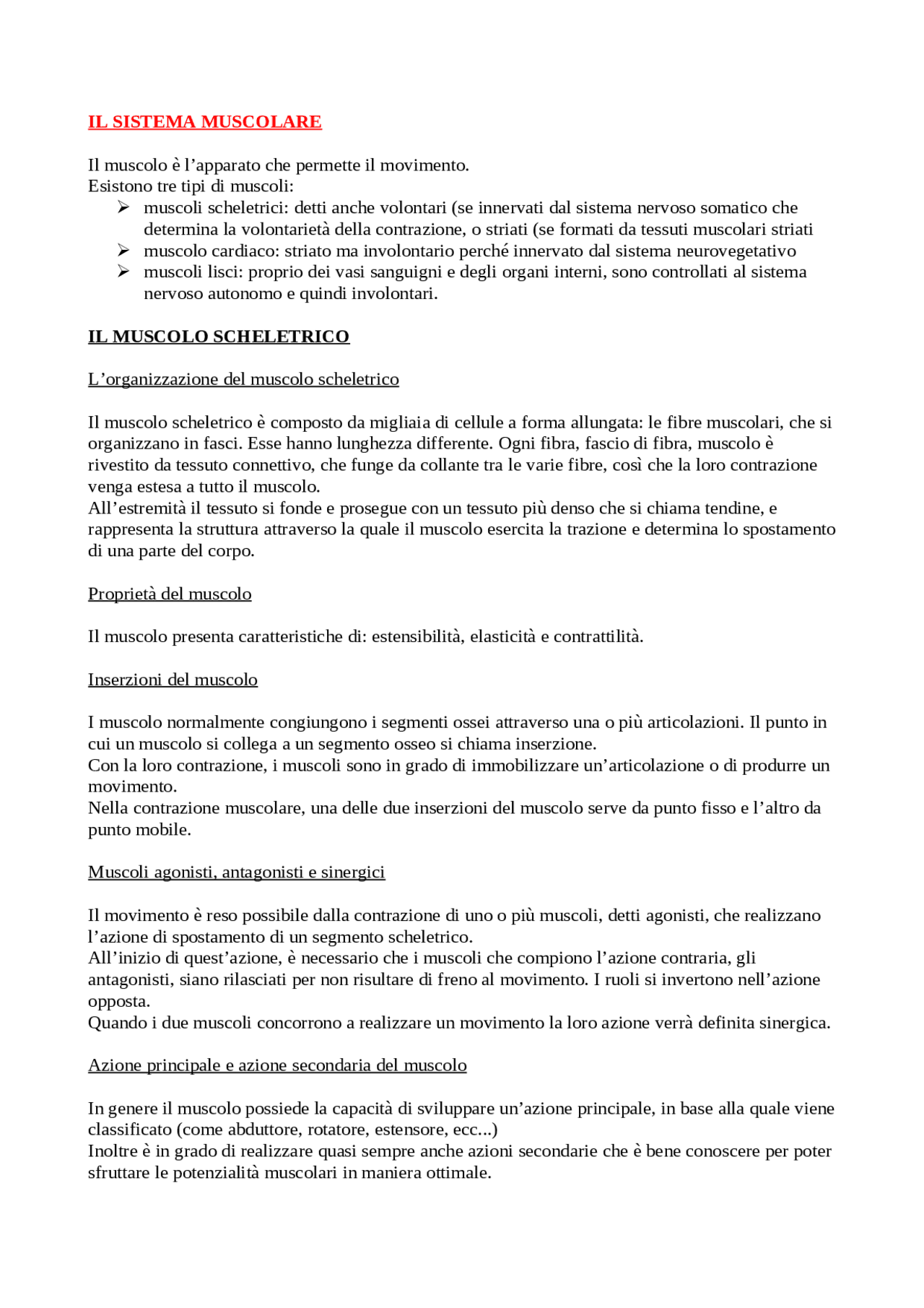 Sistema Scheletrico Appunti Appunti Di Educazione Fisica Docsity