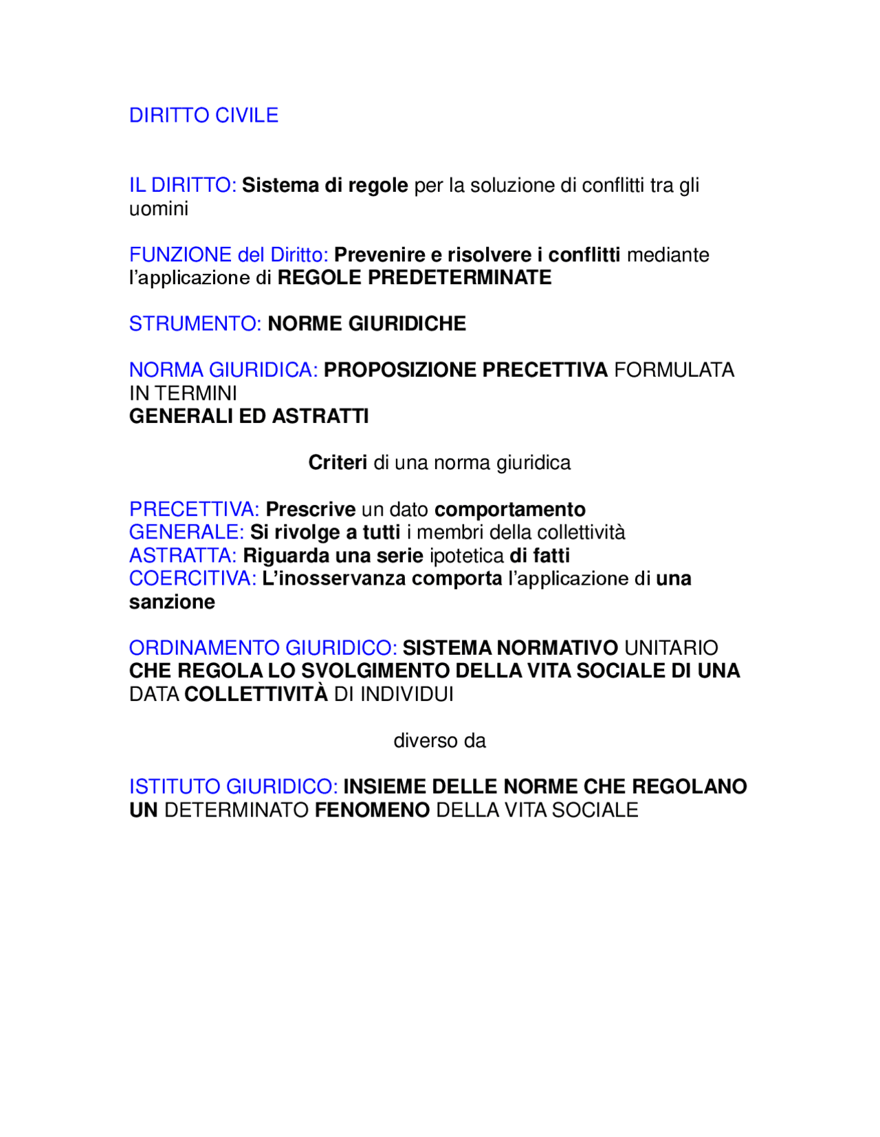 Nozioni Base Di Diritto Civile Appunti Di Diritto Civile Docsity