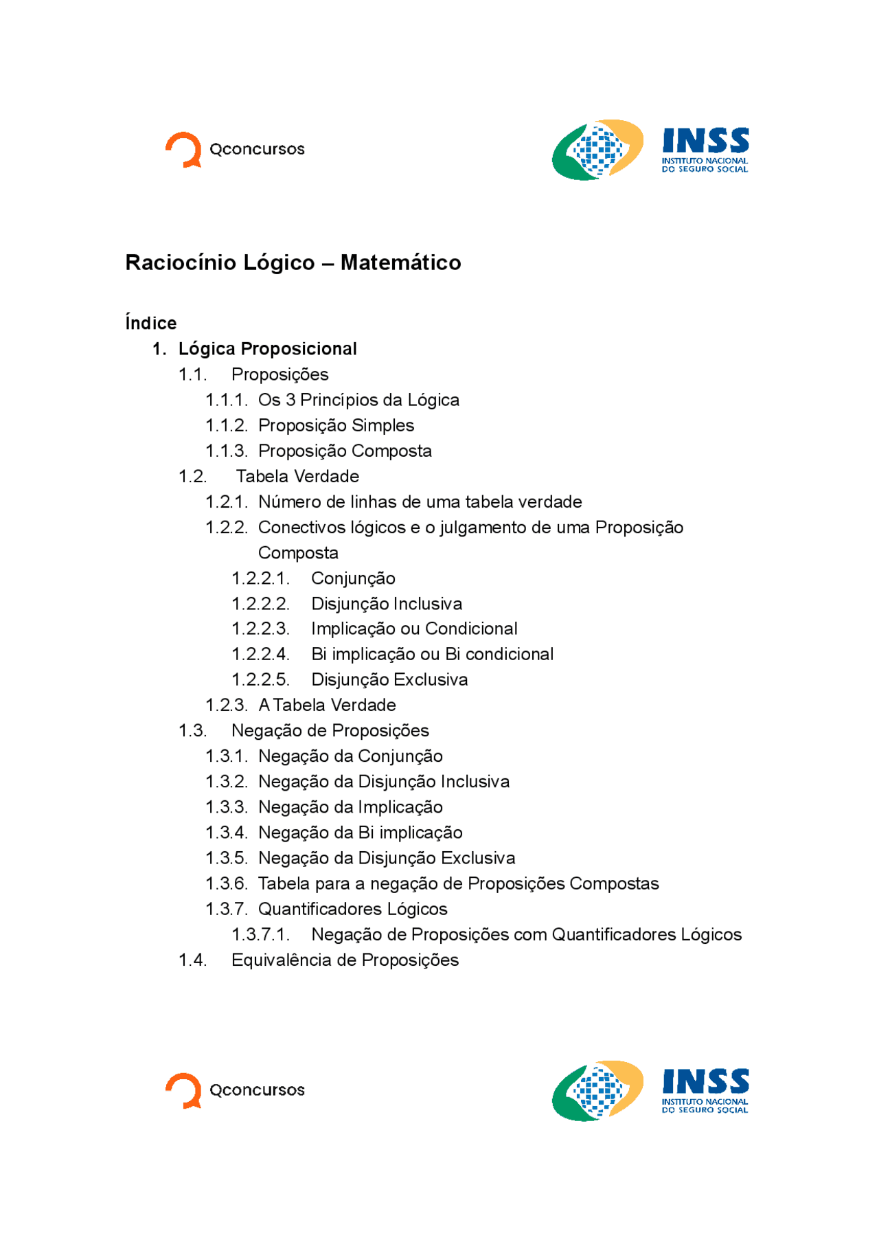 Raciocínio Lógico Matemático para concurso | Resumos Matemática | Docsity