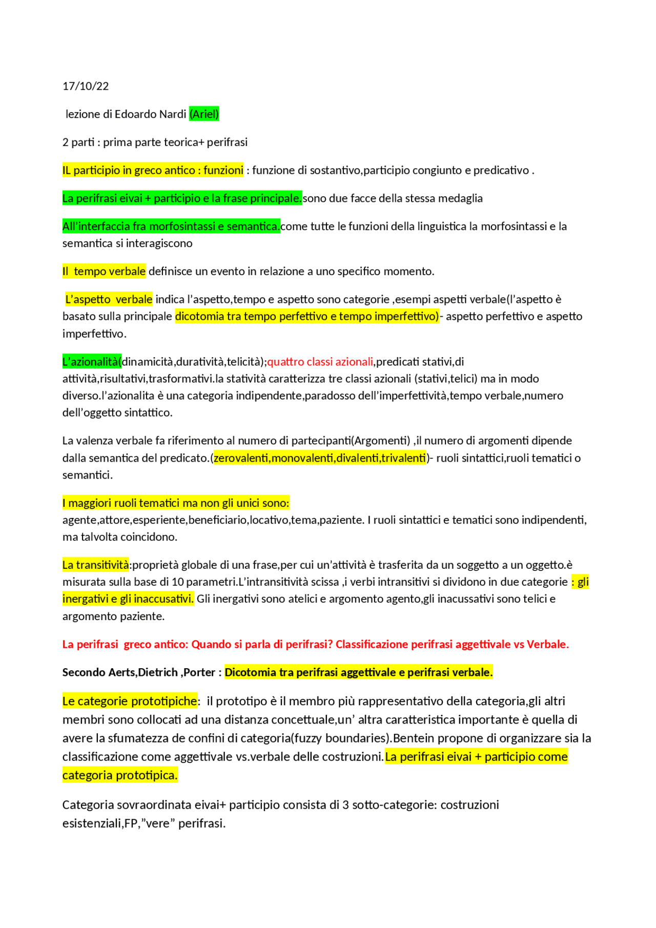 Lezione di italiano dell'anno 2022 | Summaries Italian Language | Docsity