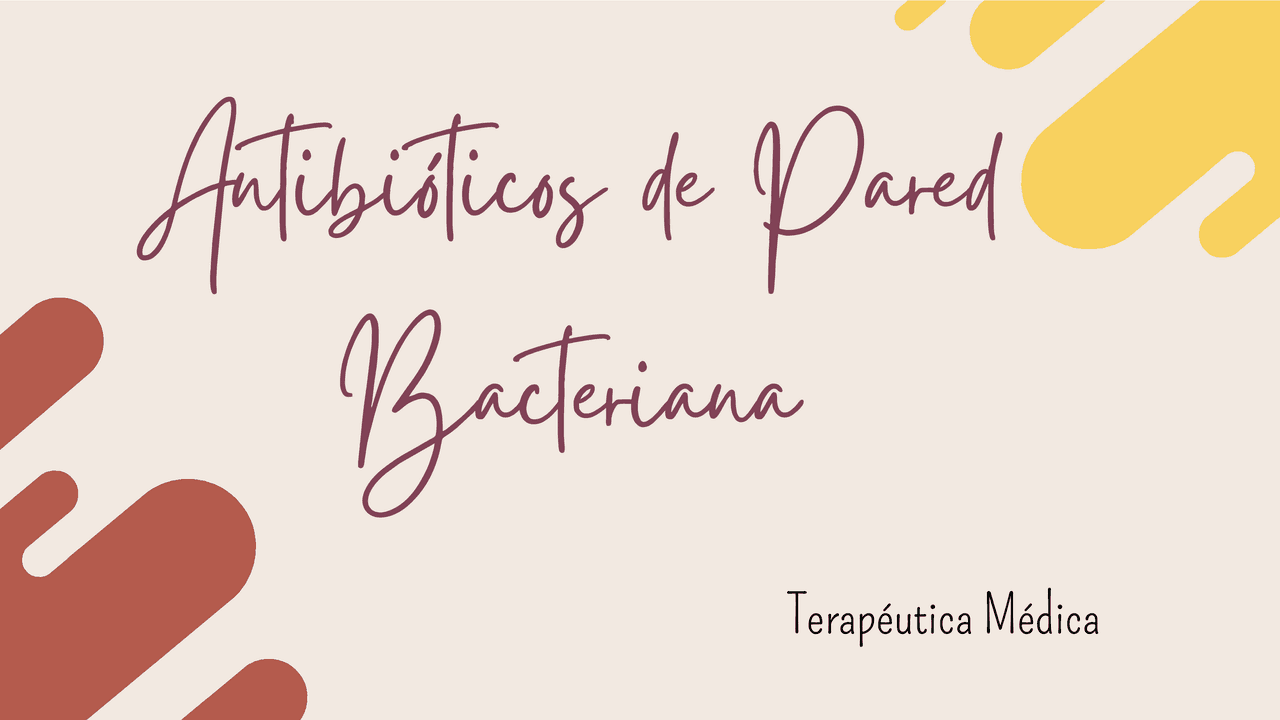 Antibióticos De Pared Bacteriana Diapositivas De Farmacología Docsity