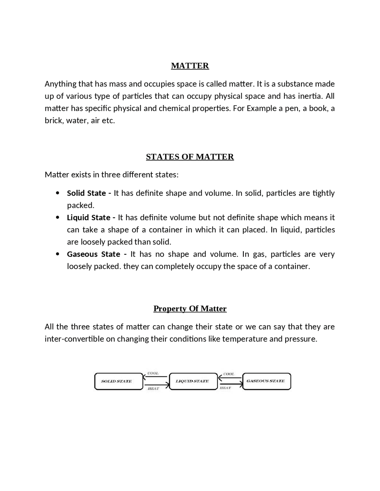 Matter, States of matter, and Properties of matter | Cheat Sheet ...
