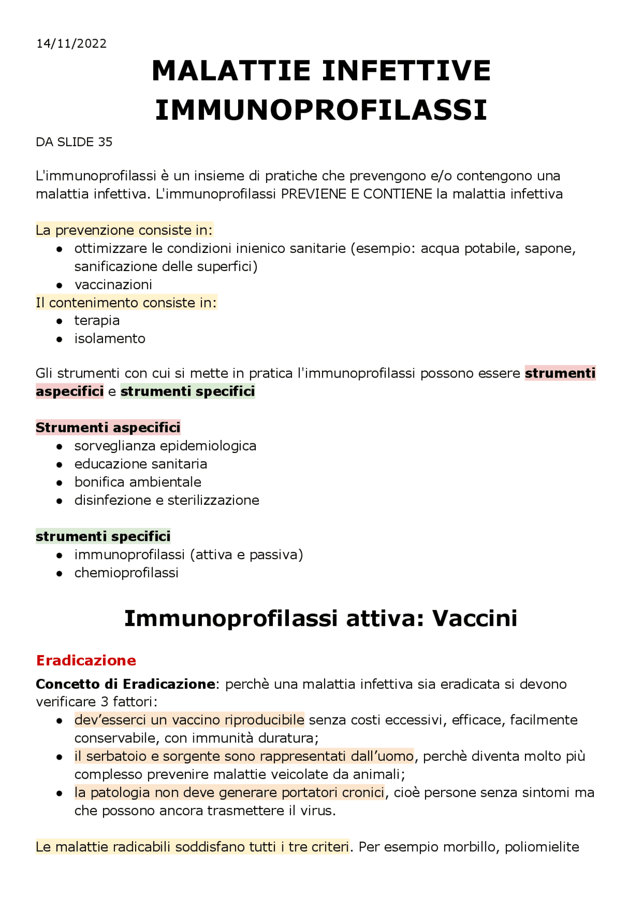 Malattie Infettive Immunoprofilassi Dispense Di Gestione Della