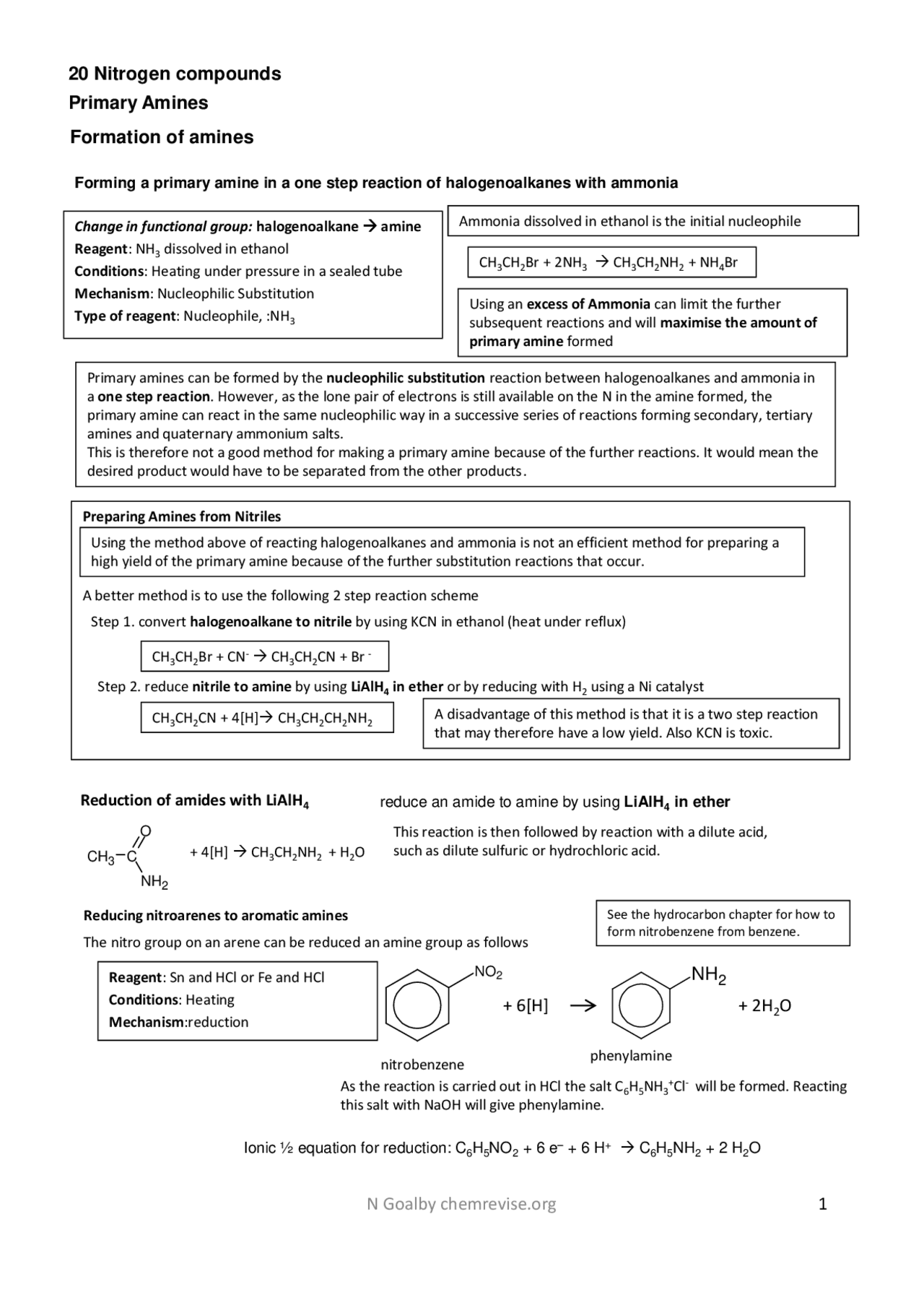 Cie nitrogen compounds | Study Guides, Projects, Research Chemistry ...