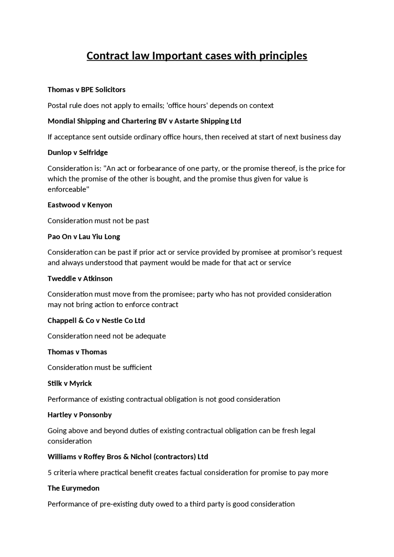 Contract_law_important_cases_with_principles_3 | Assignments Contract ...