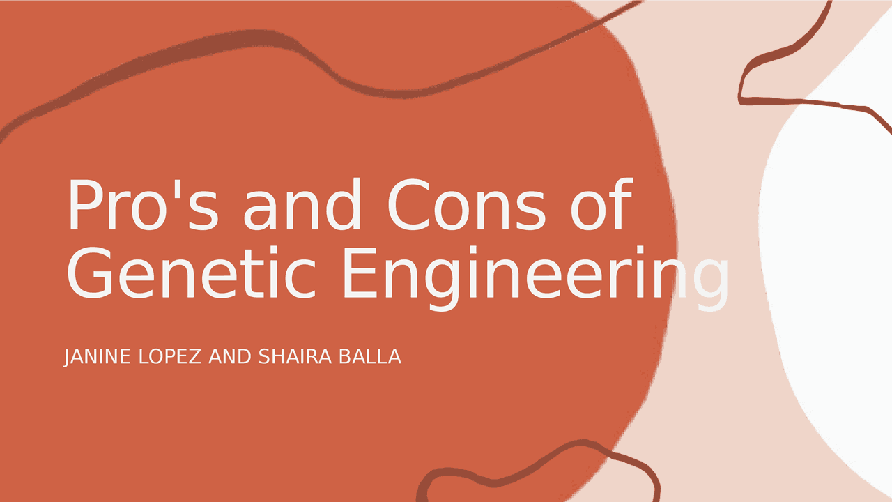 The Pros And Cons Of Genetic Engineering Summaries Earth Science Docsity