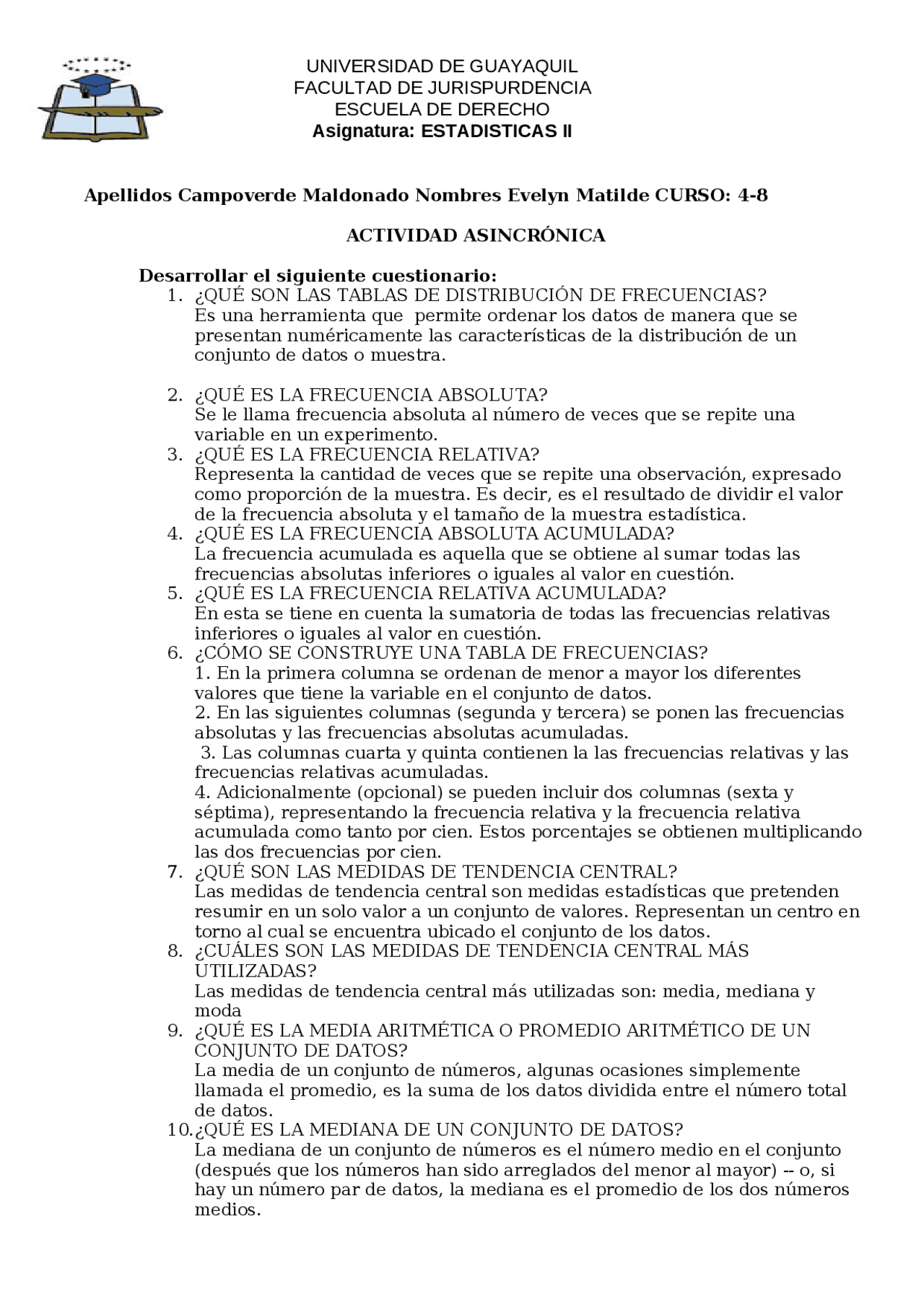 Ejercicios De Estadistica Ejercicios De Estadística Docsity