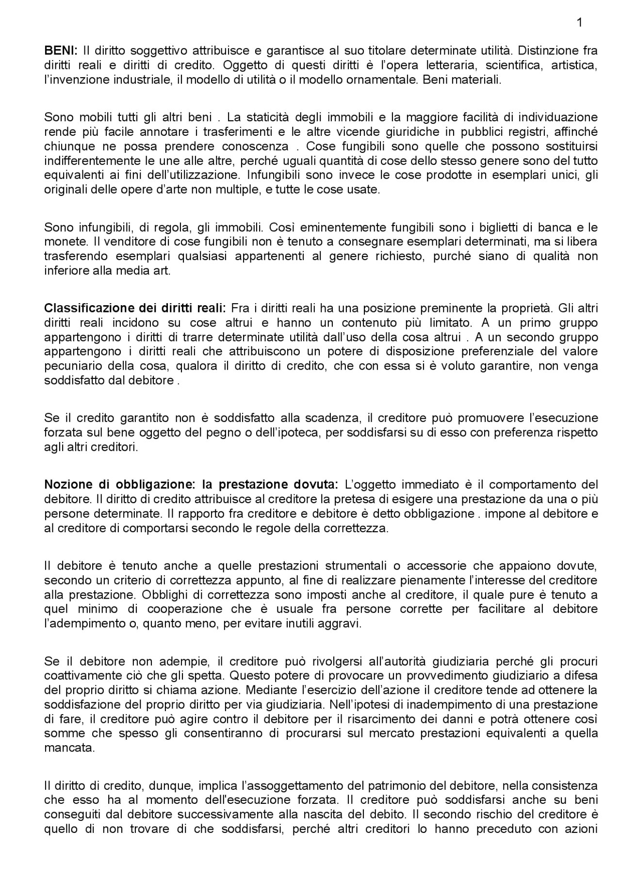 Sintesi Argomenti Del Programma Appunti Di Diritto Privato Docsity