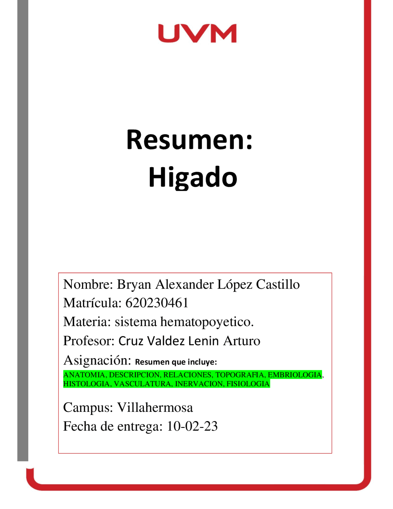 Sistema Hematopoyetico Apuntes De Hematología Docsity