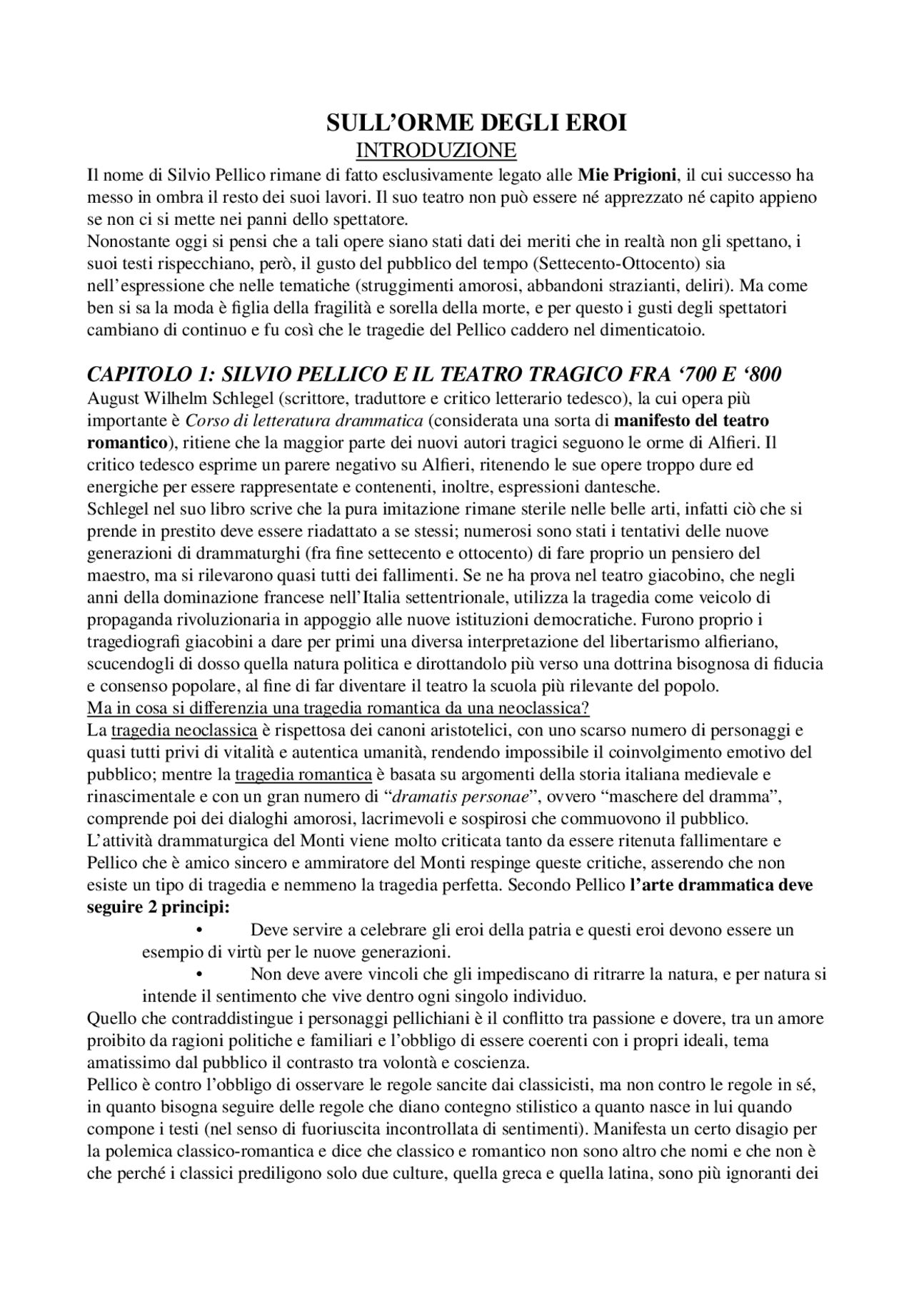 Riassunto del libro di testo sull'orme degli eroi | Sintesi del corso ...