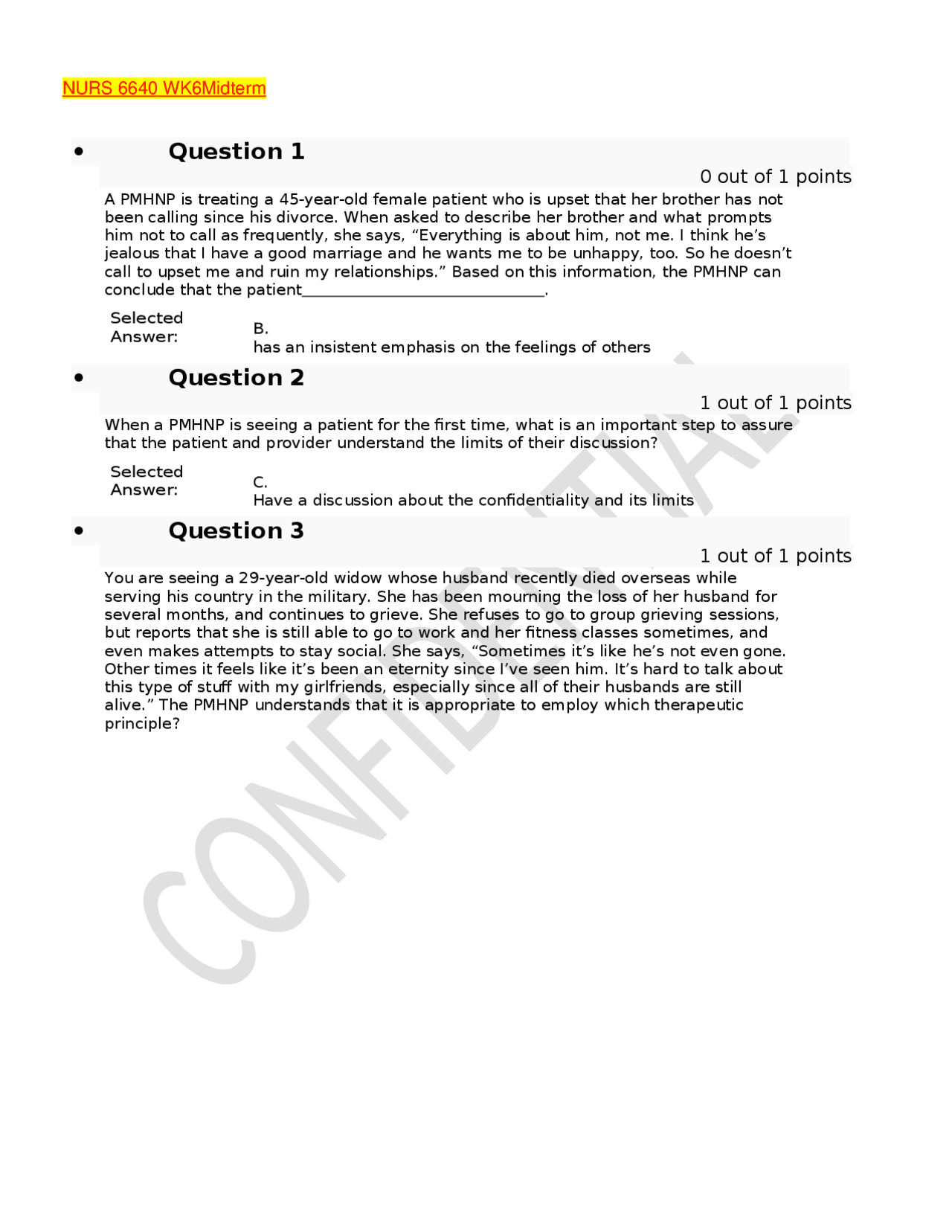 Nurs 6640 Week 6 Midterm Exam Questions With Verified Answers Exams