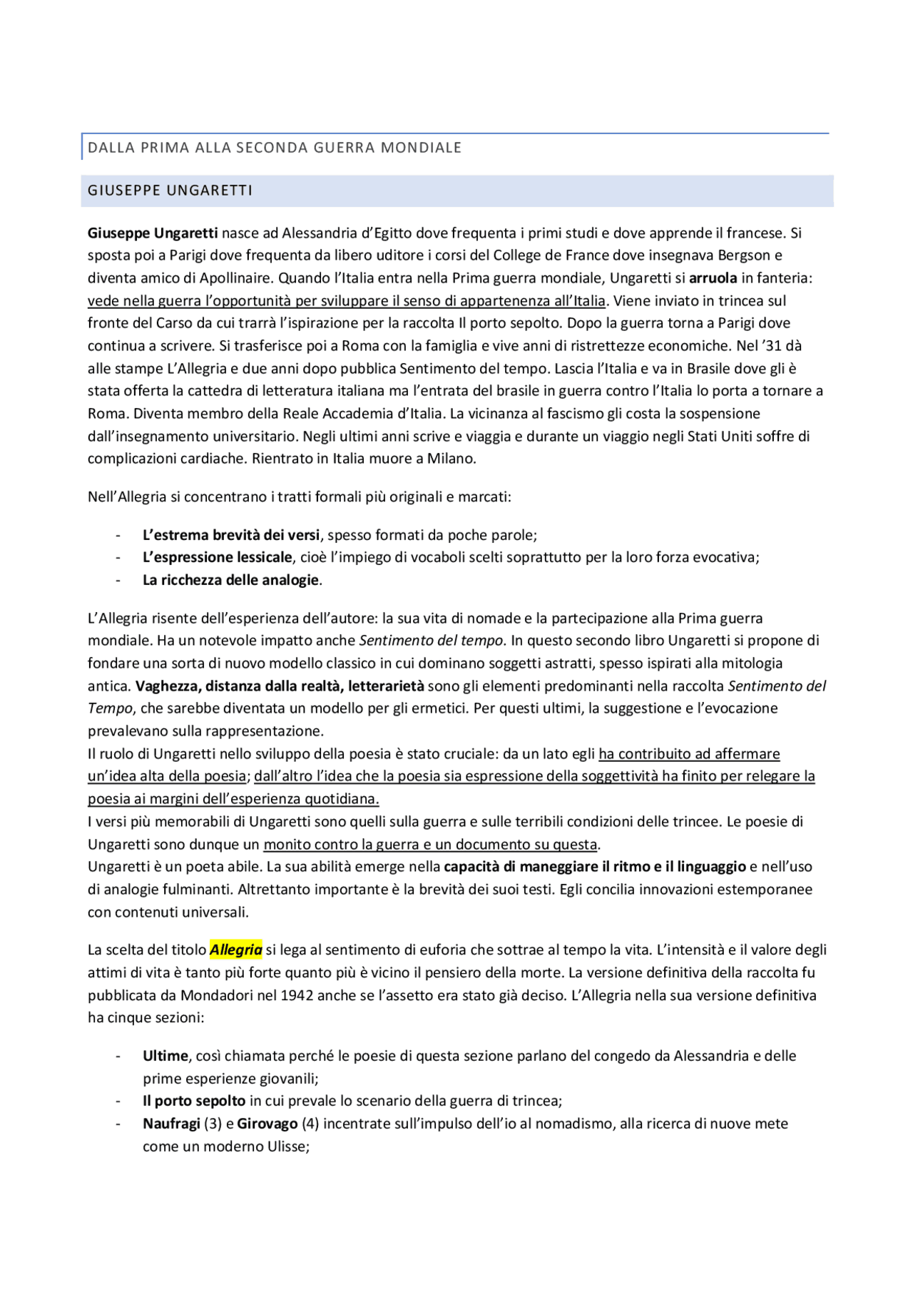 Cuori Intelligenti- 3B- Riassunto del manuale. | Dispense di Letteratura Contemporanea | Docsity