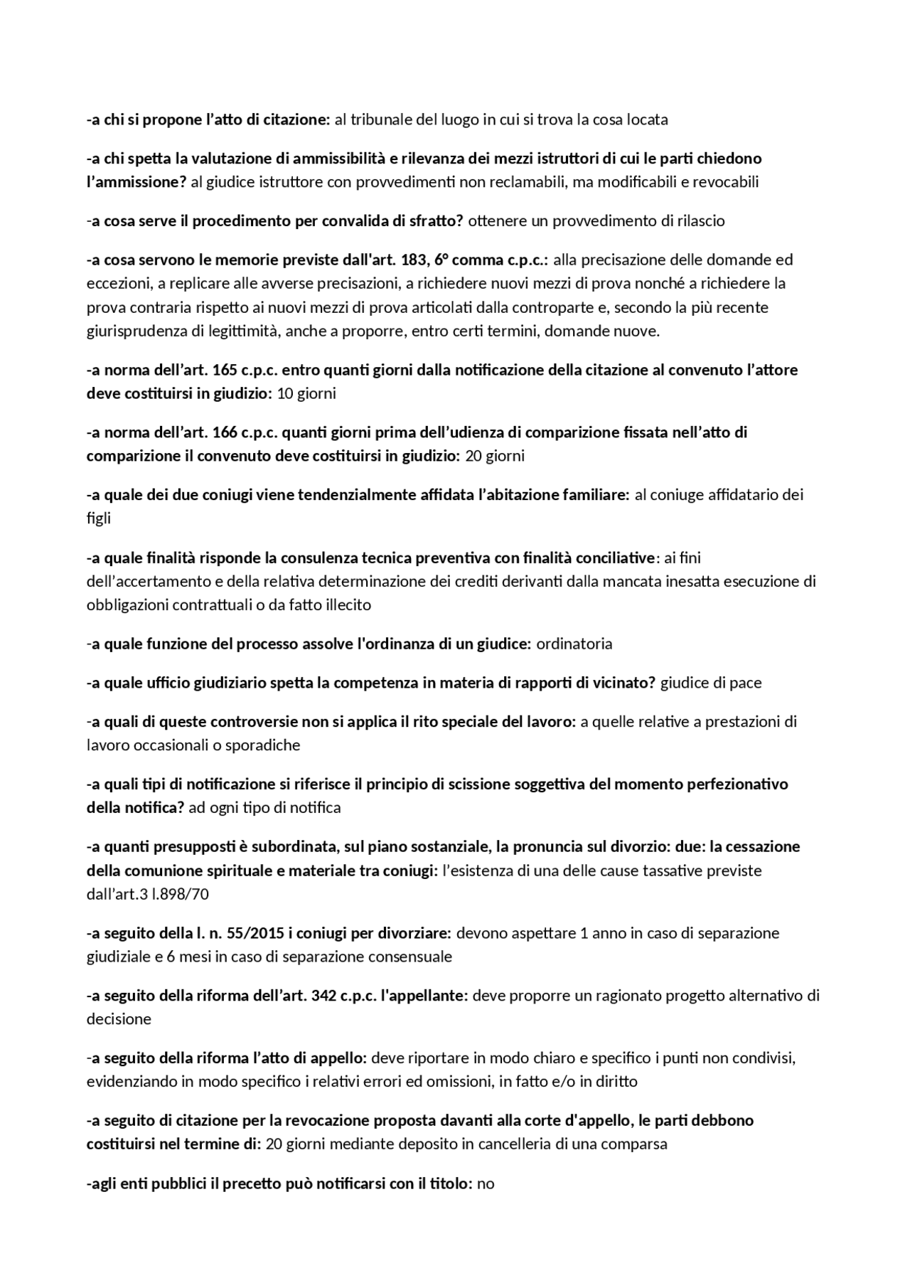 Domande e risposte procedura civil unipegaso 2023 | Prove d'esame di Diritto Processuale Civile ...