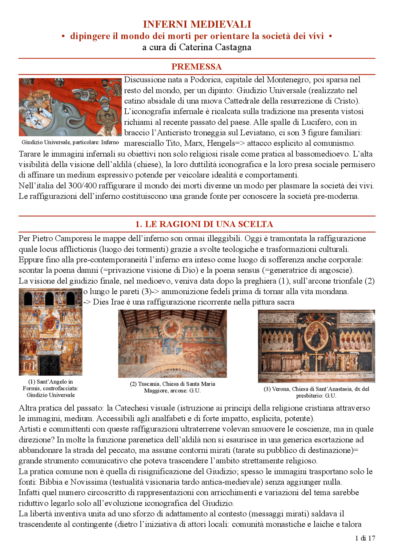 Riassunto del libro "inferni medievali" | Sintesi del corso di Storia ...