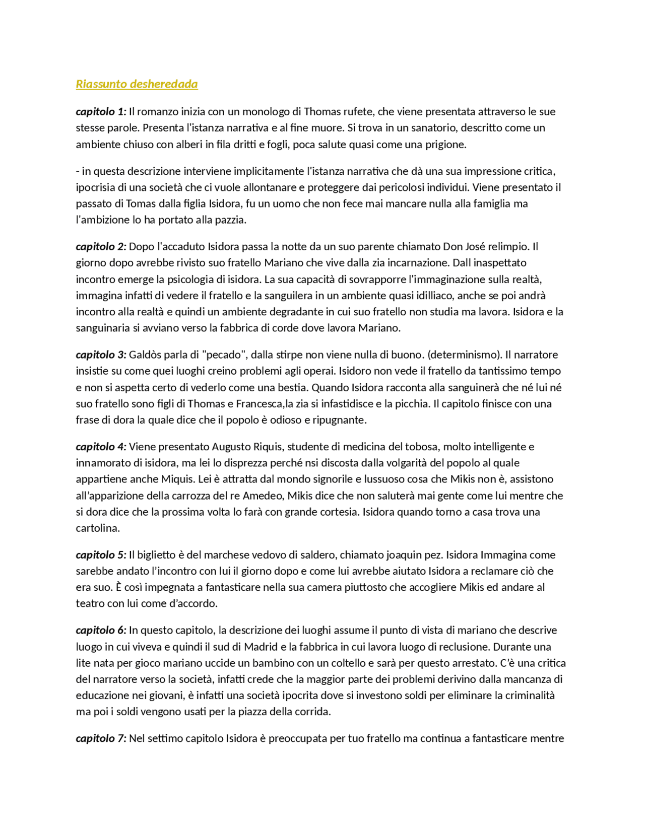 Riassunto Desheredada Schemi E Mappe Concettuali Di Letteratura