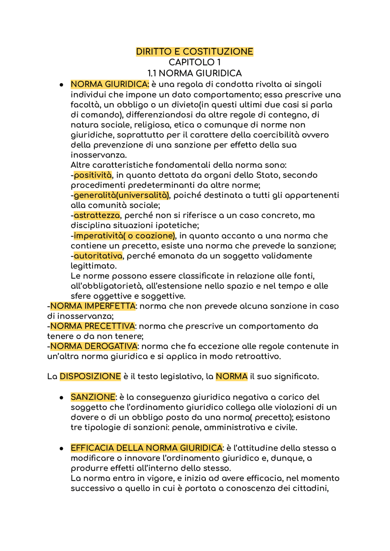 Prime Nozioni Di Diritto Appunti Di Diritto Docsity