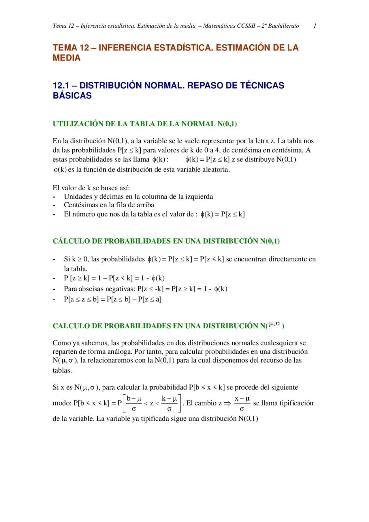 Teoria de muestreo matematicas 2º bachillerato ccss | Esquemas y mapas conceptuales de ...