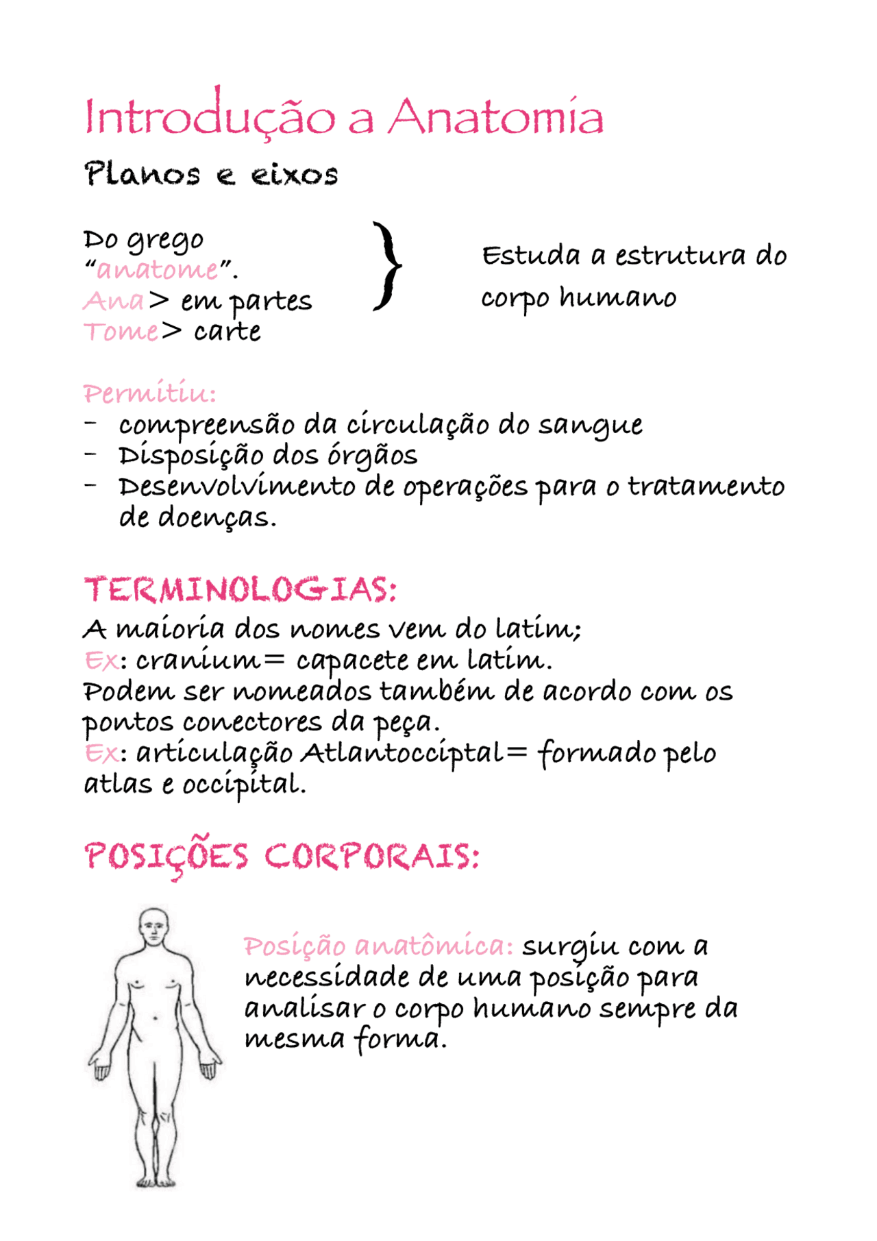 Introdução A Anatomia Resumos Anatomia Docsity