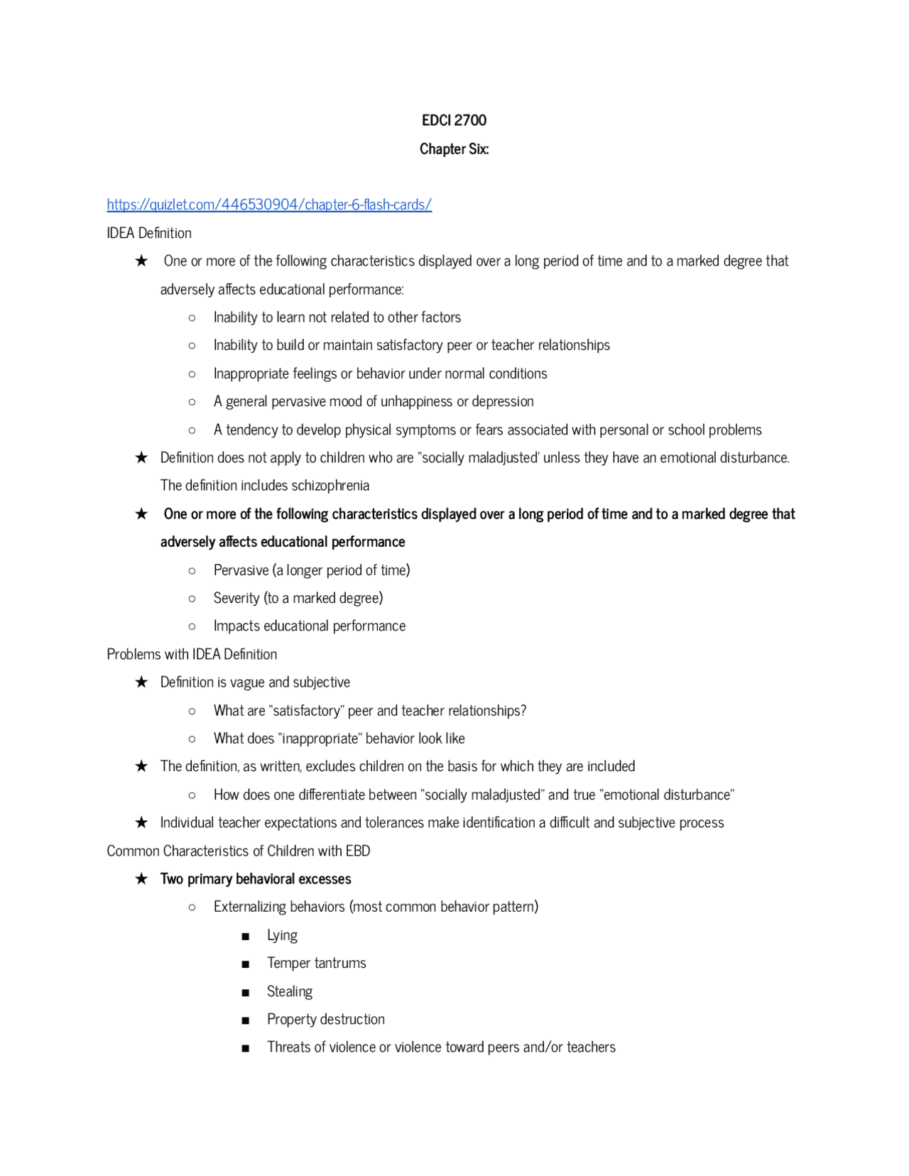 Chapter Six Lecture Notes Summaries Educational Mathematics Docsity