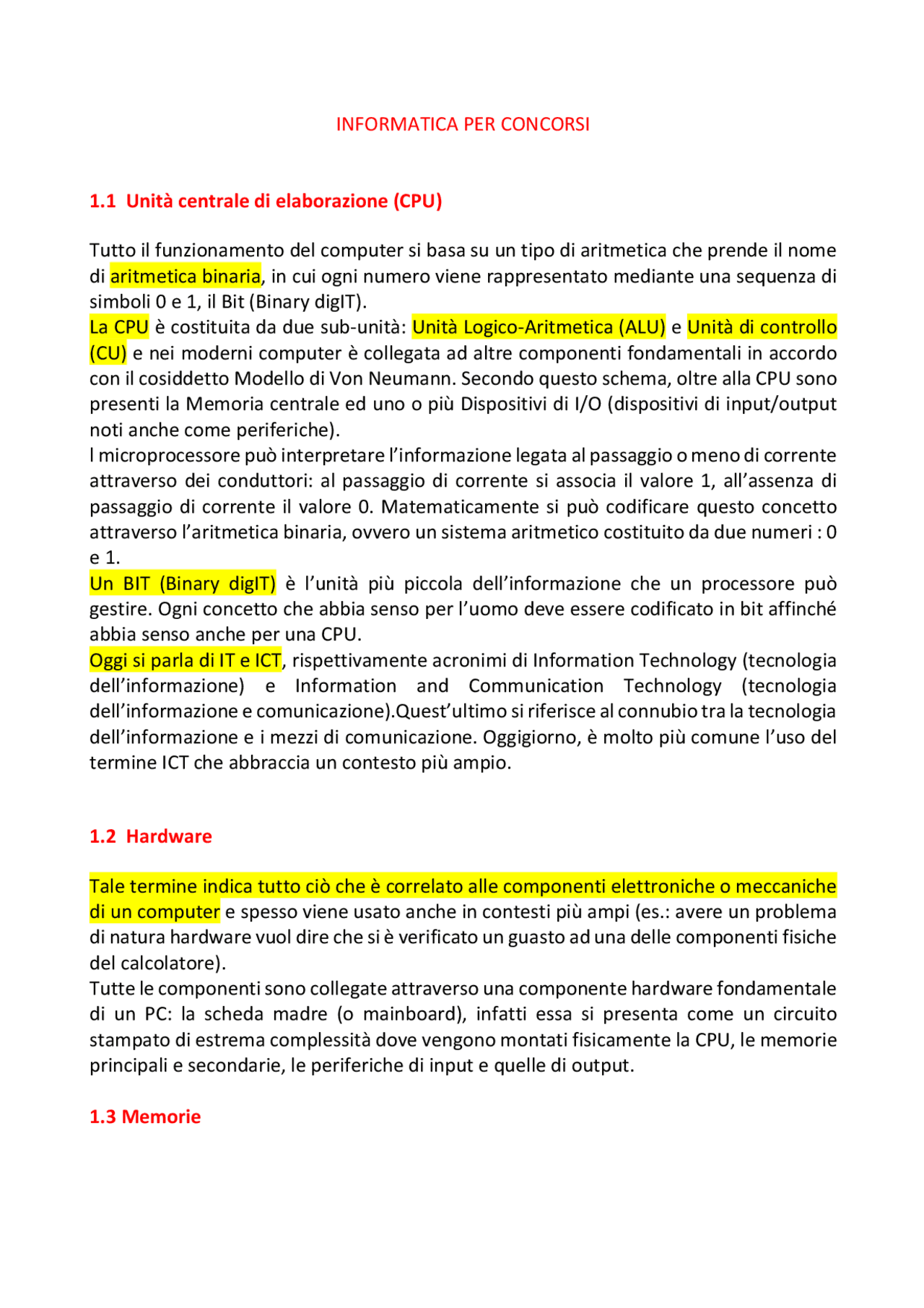 Informatica Per Concorsi Schemi E Mappe Concettuali Di Diritto