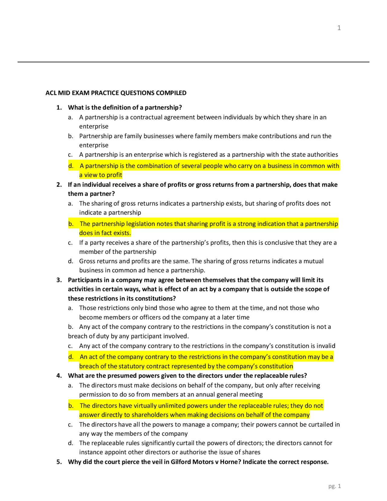 Aclmidexampracticequestionscompiled Exams Nursing Docsity