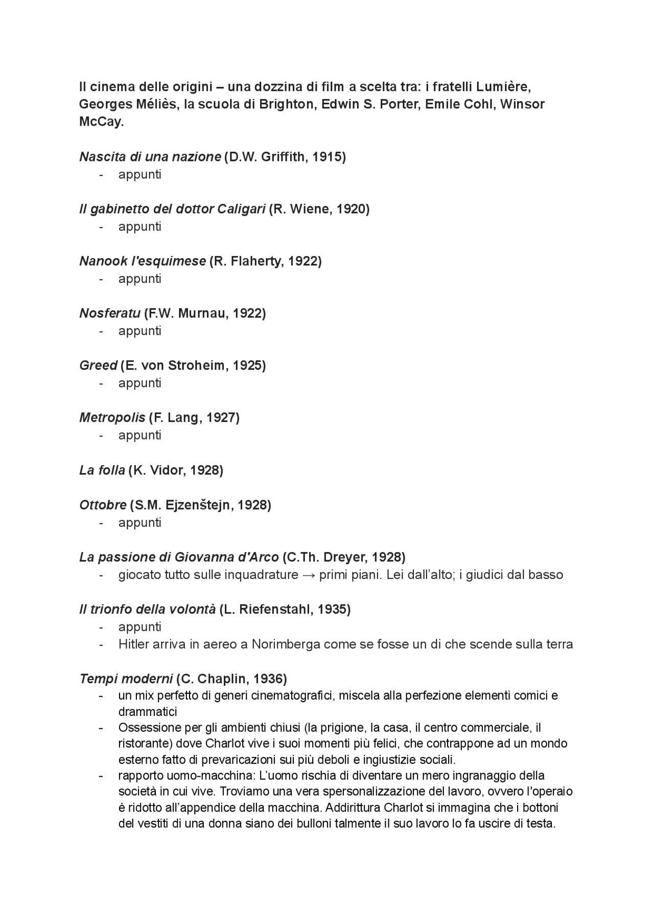 Nomi film programma 2021/2022 | Schemi e mappe concettuali di Storia ...