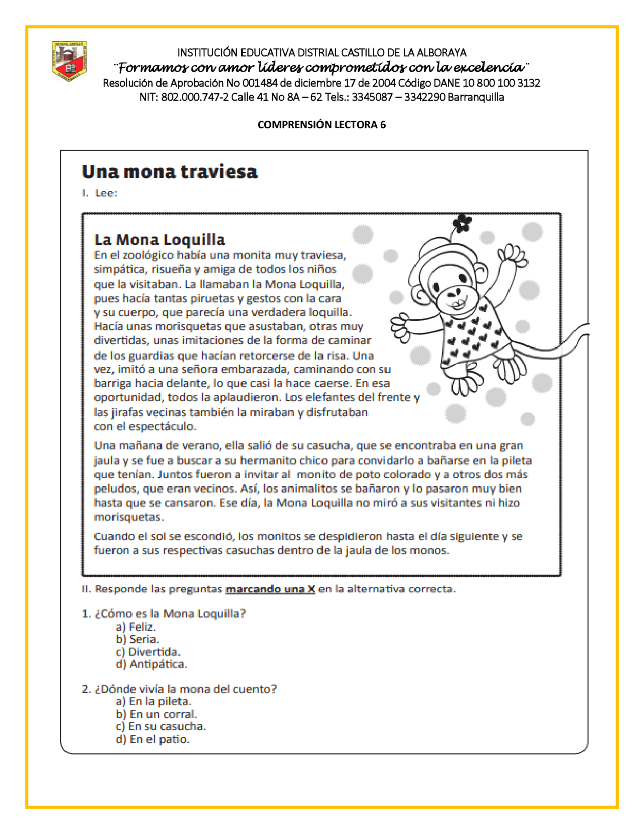 LECTURA PARA COMPRENSION LECTORA | Apuntes de Lengua y Literatura | Docsity