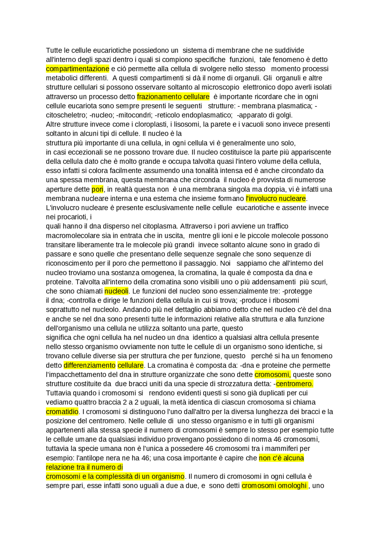 La Cellula Eucariota Guide Progetti E Ricerche Di Citologia Docsity