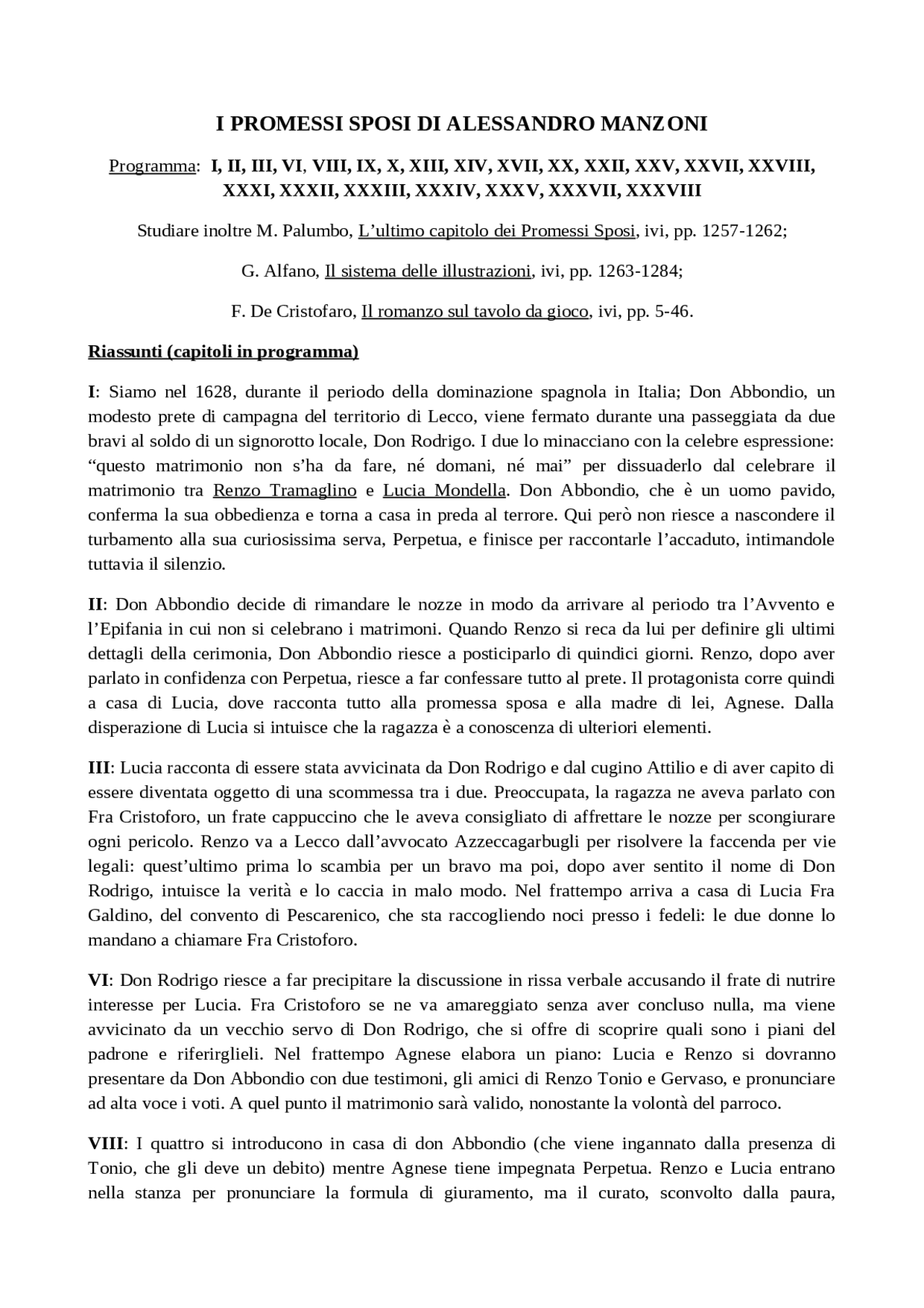 I promessi sposi. Manzoni Alessandro | Appunti di Letteratura Italiana ...