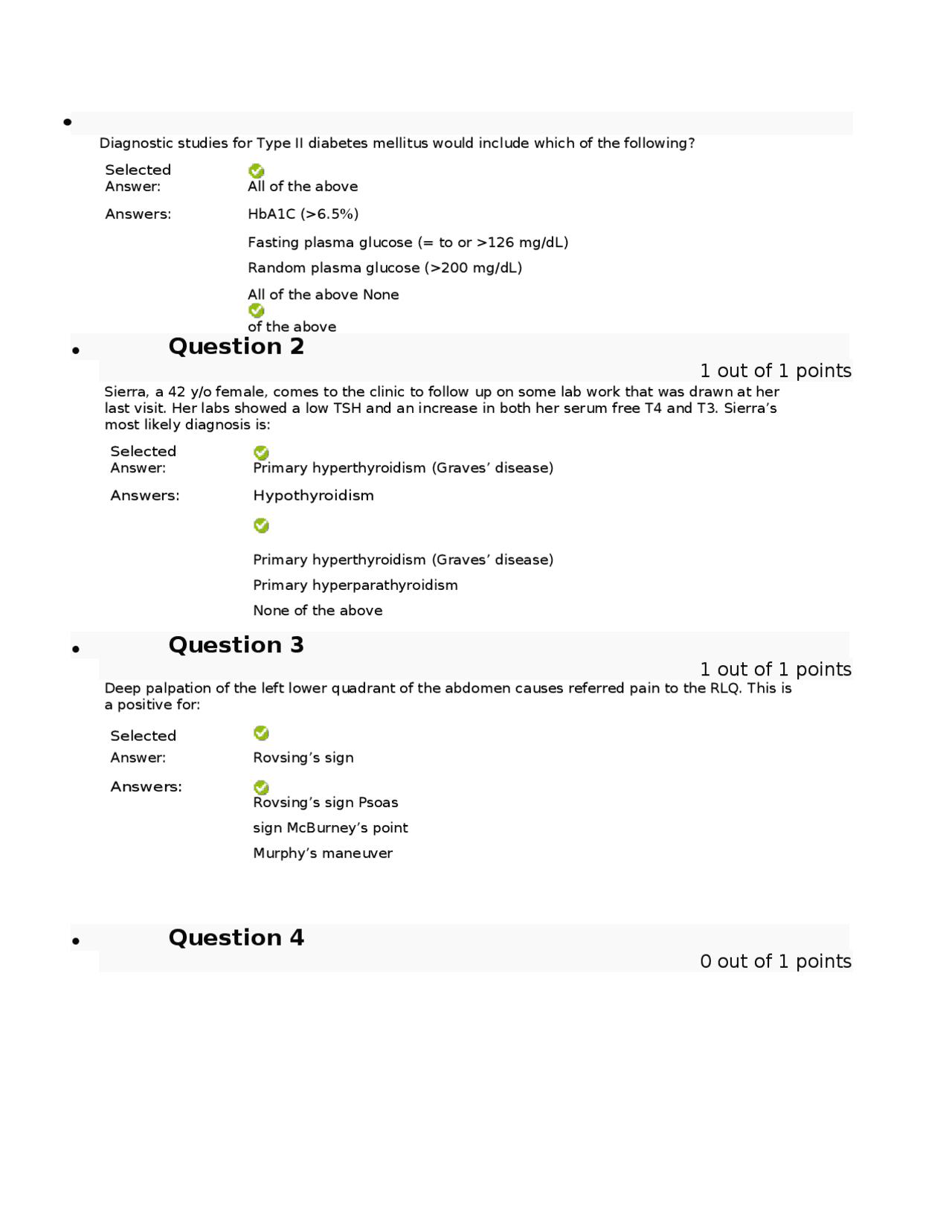 Medical Questions and Answers | Exams Nursing | Docsity